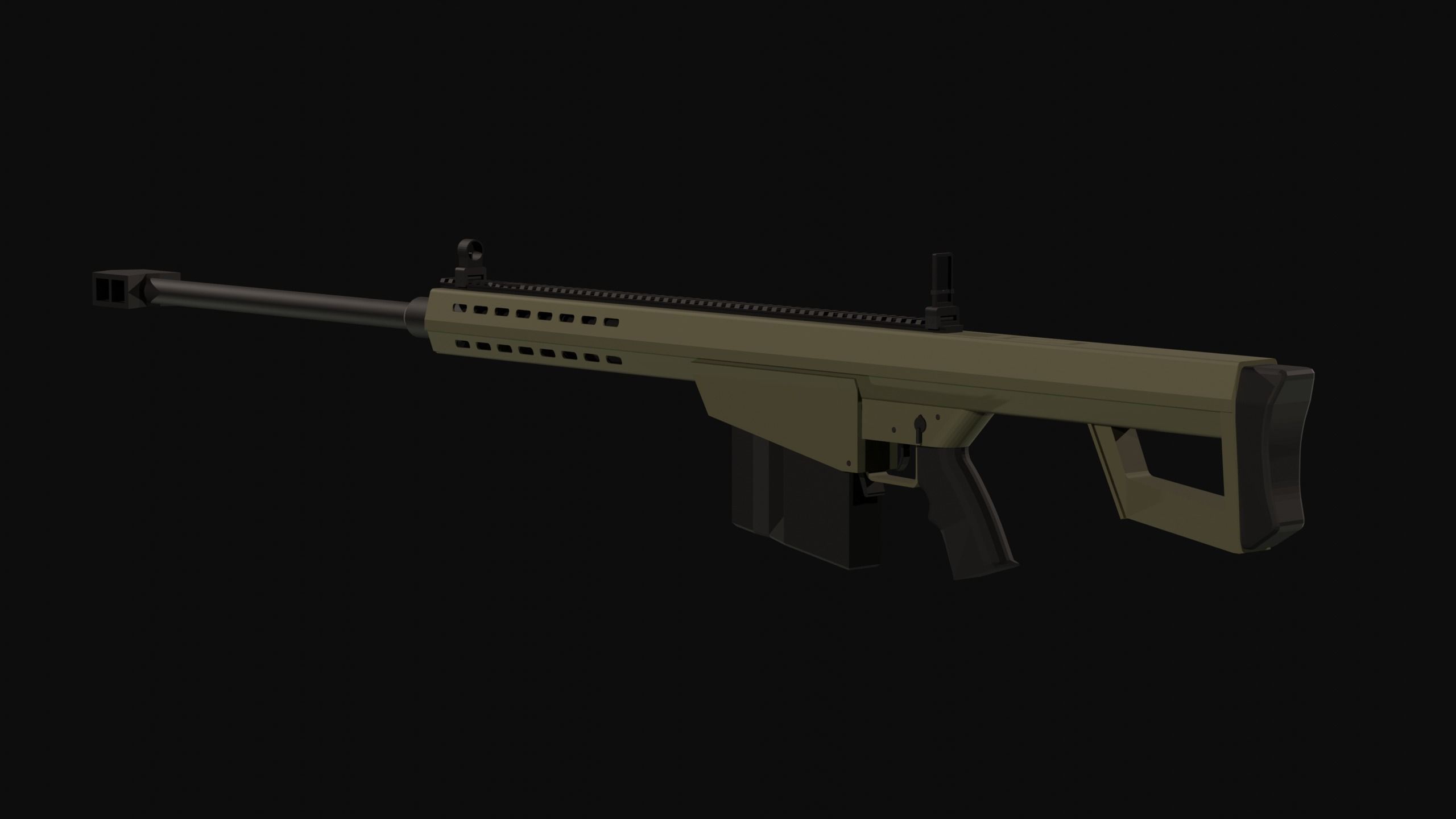 3D model Barret M82 Low Poly VR / AR / low-poly | CGTrader