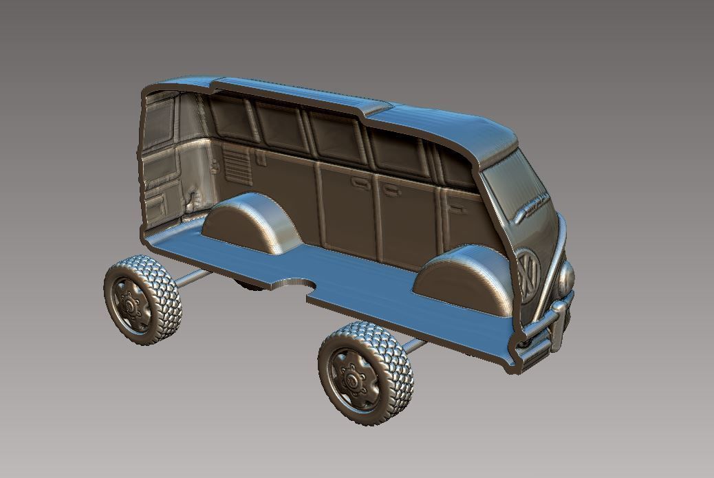 Volkswagen bus 3D model 3D printable | CGTrader