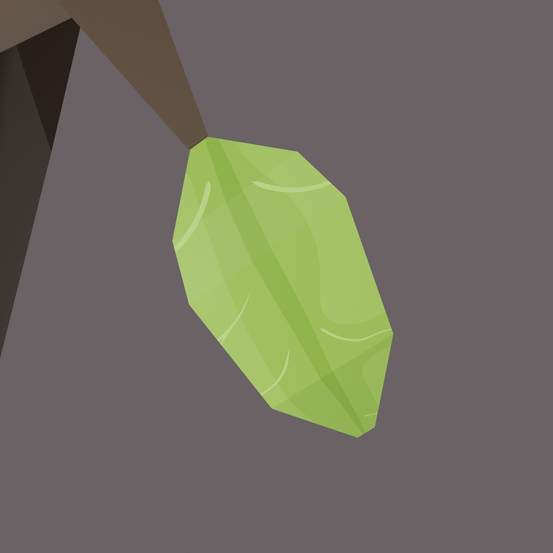 3D model Low Poly wooden magic wand with crystals games ready VR / AR ...