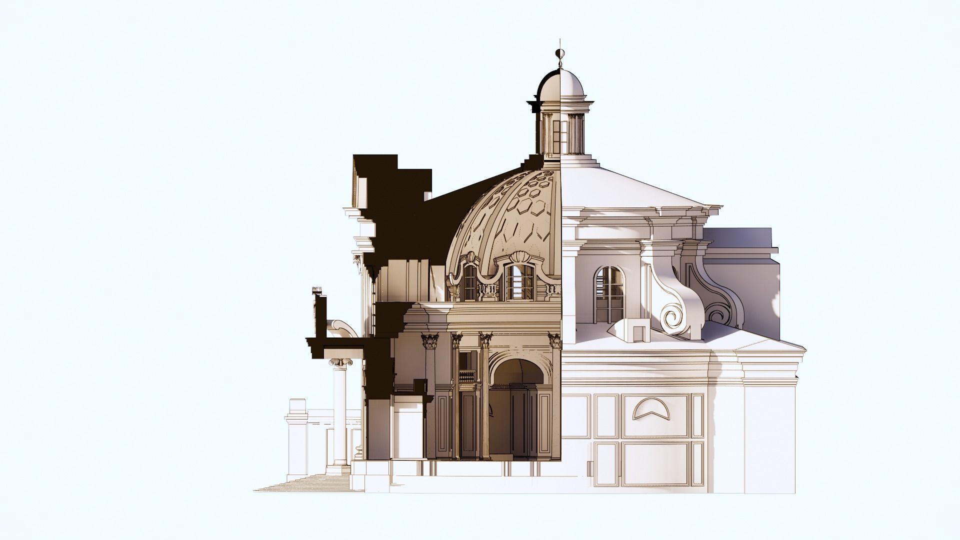 Sant Andrea al Quirinale 3D Model 3D model | CGTrader