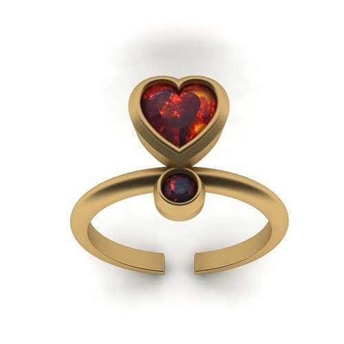 3d-Model heart ring 3D model 3D printable | CGTrader