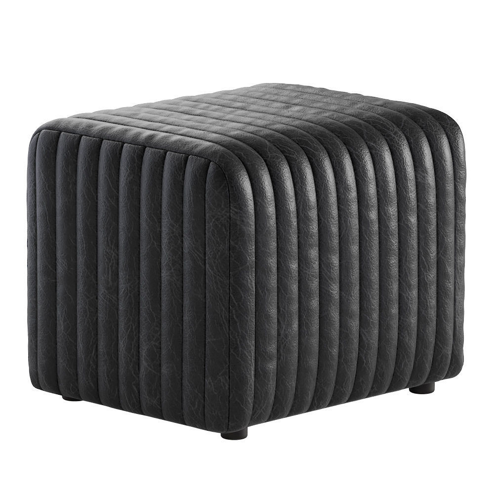 Coco Republic Rosetta Ottoman Leather 3D model | CGTrader