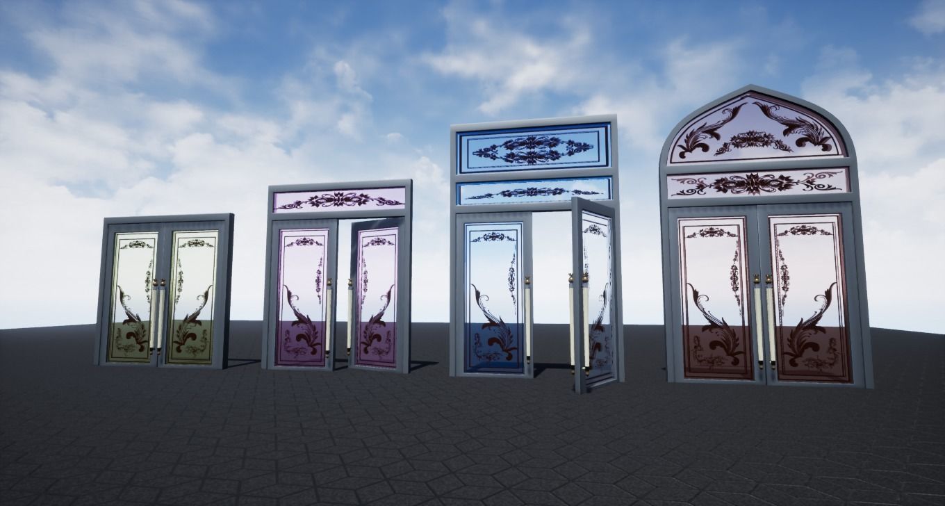 Nice Decorative Doors Unreal Engine Assets 3D model | CGTrader
