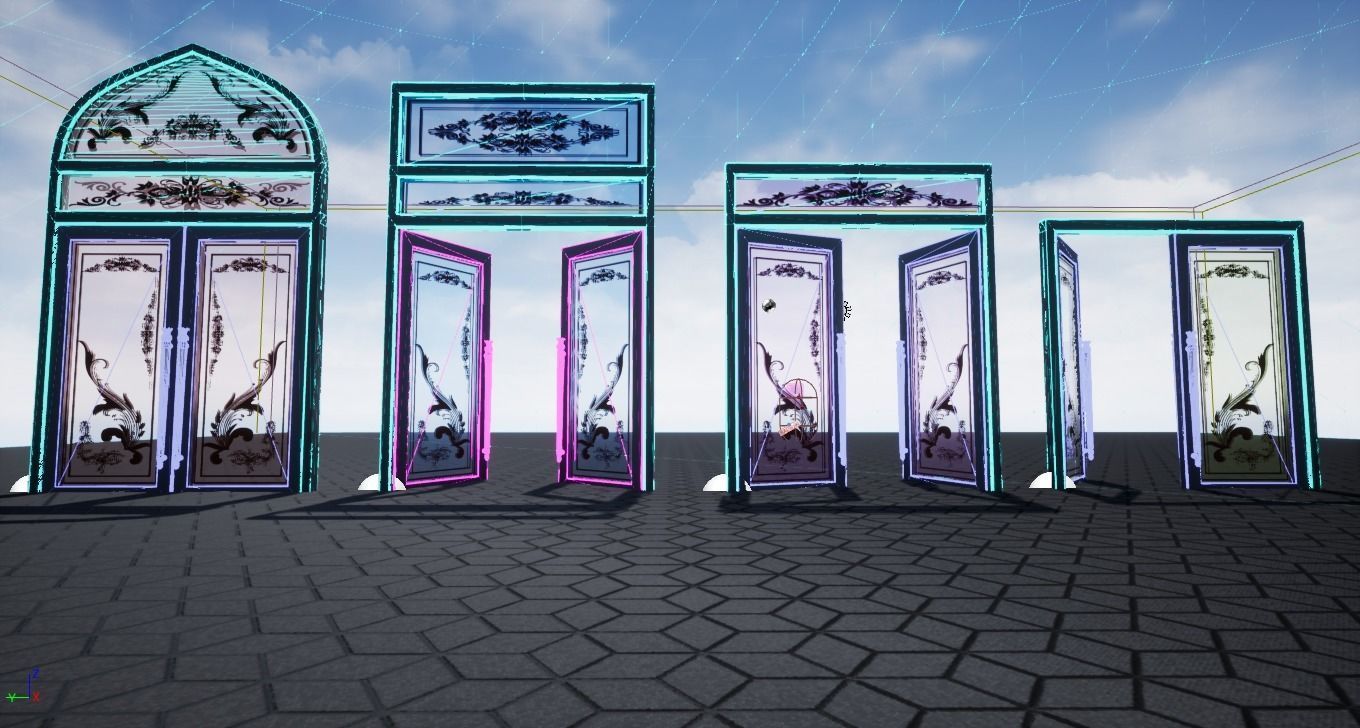 Nice Decorative Doors Unreal Engine Assets 3D model | CGTrader