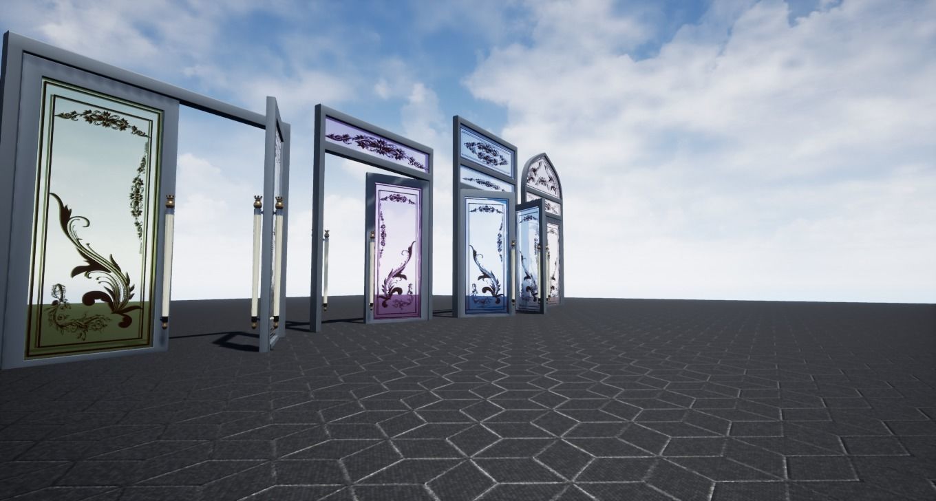 Nice Decorative Doors Unreal Engine Assets 3D model | CGTrader
