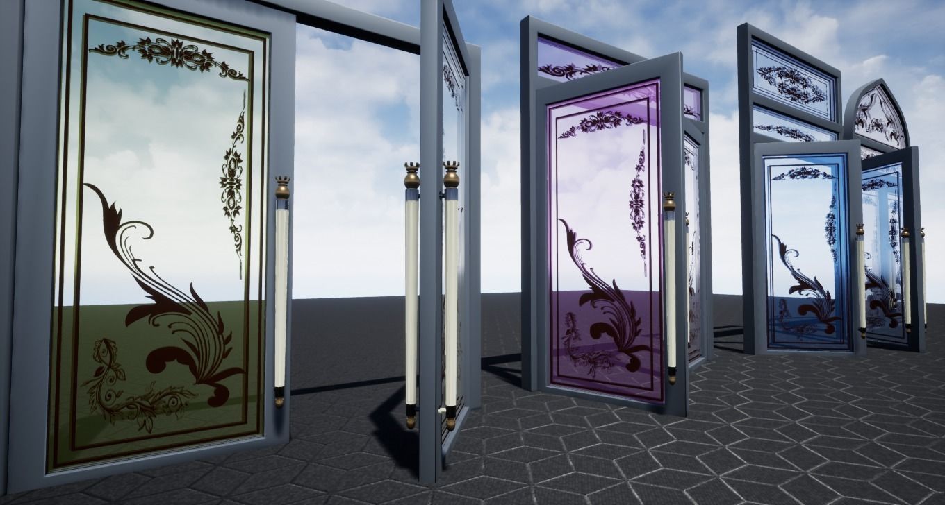 Nice Decorative Doors Unreal Engine Assets 3D model | CGTrader