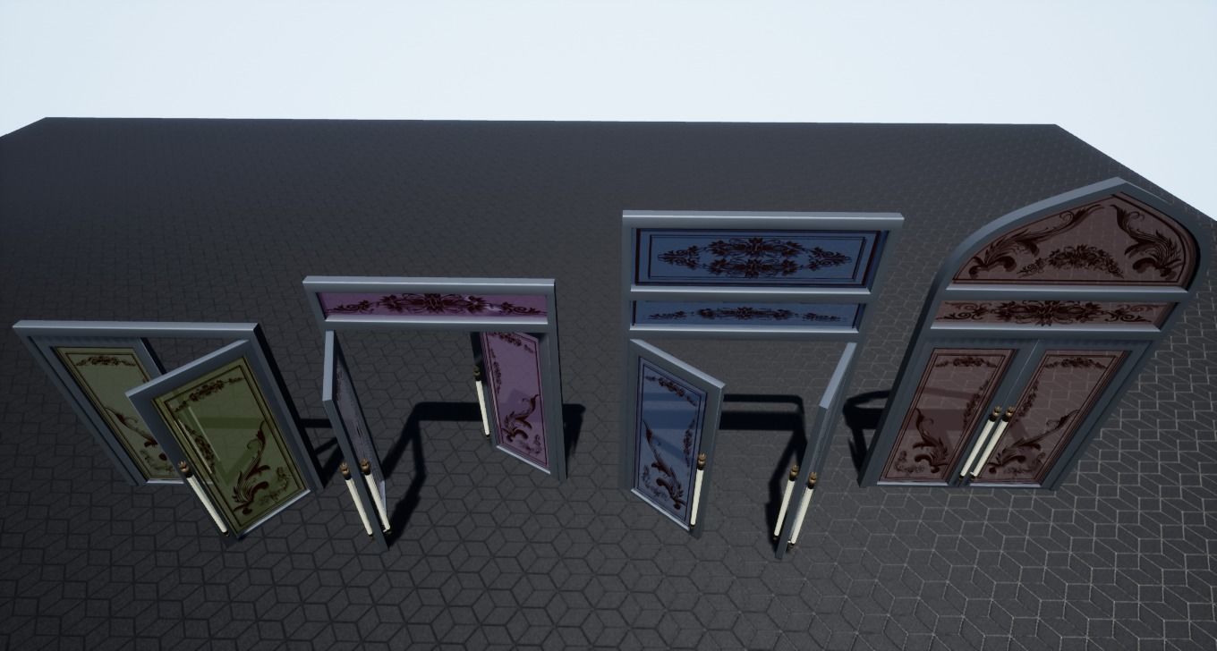 Nice Decorative Doors Unreal Engine Assets 3D model | CGTrader