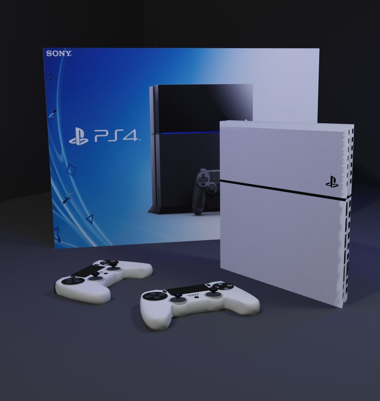 Playstation 4 Low Poly console free VR / AR / low-poly 3D model | CGTrader
