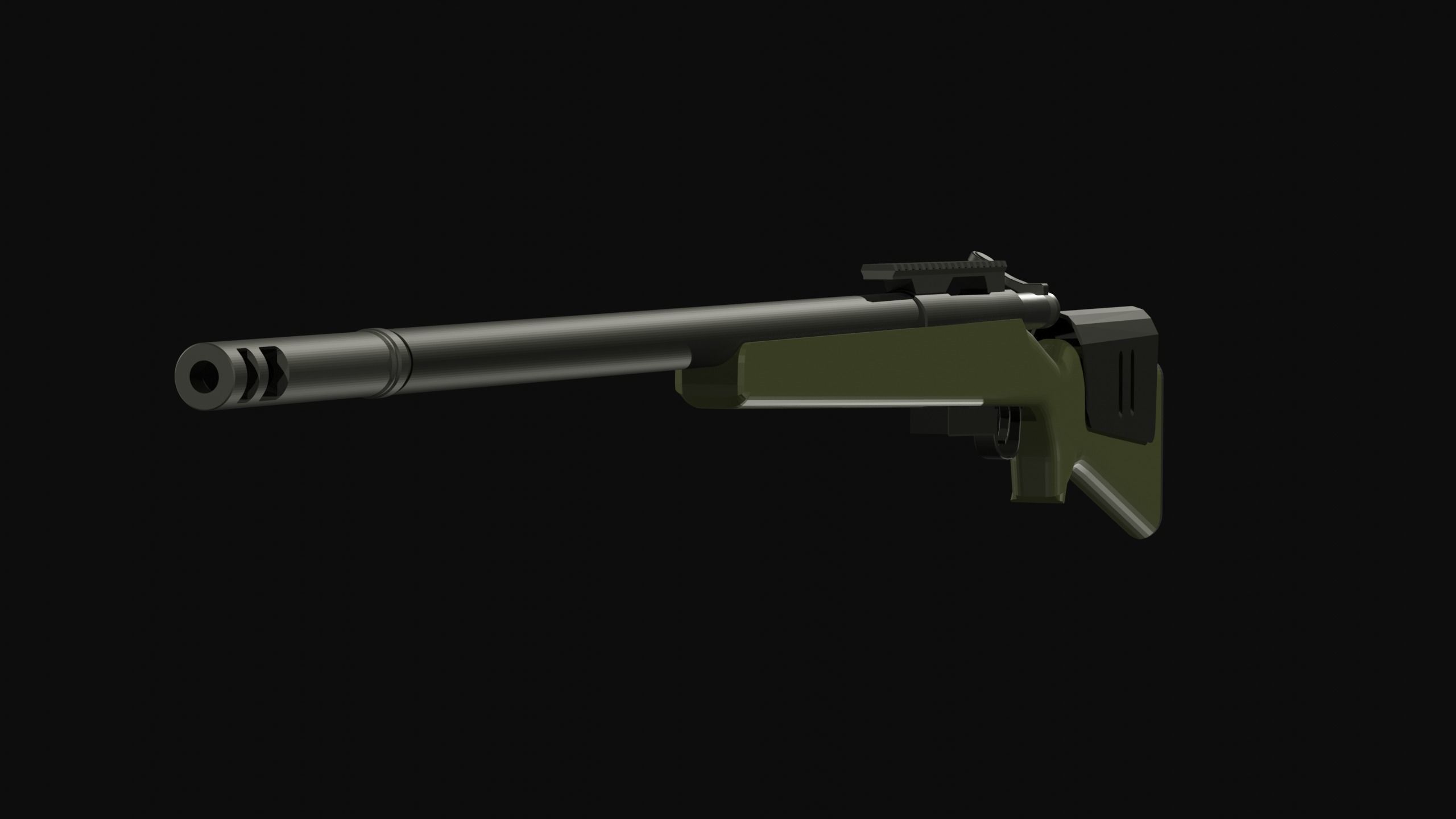 3D model M40 Sniper Rifle Low Poly VR / AR / low-poly | CGTrader
