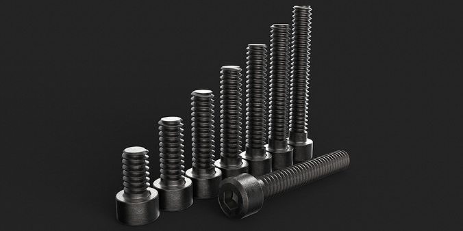 Hexagonal Socket Head Screw for allen key 3D model | CGTrader