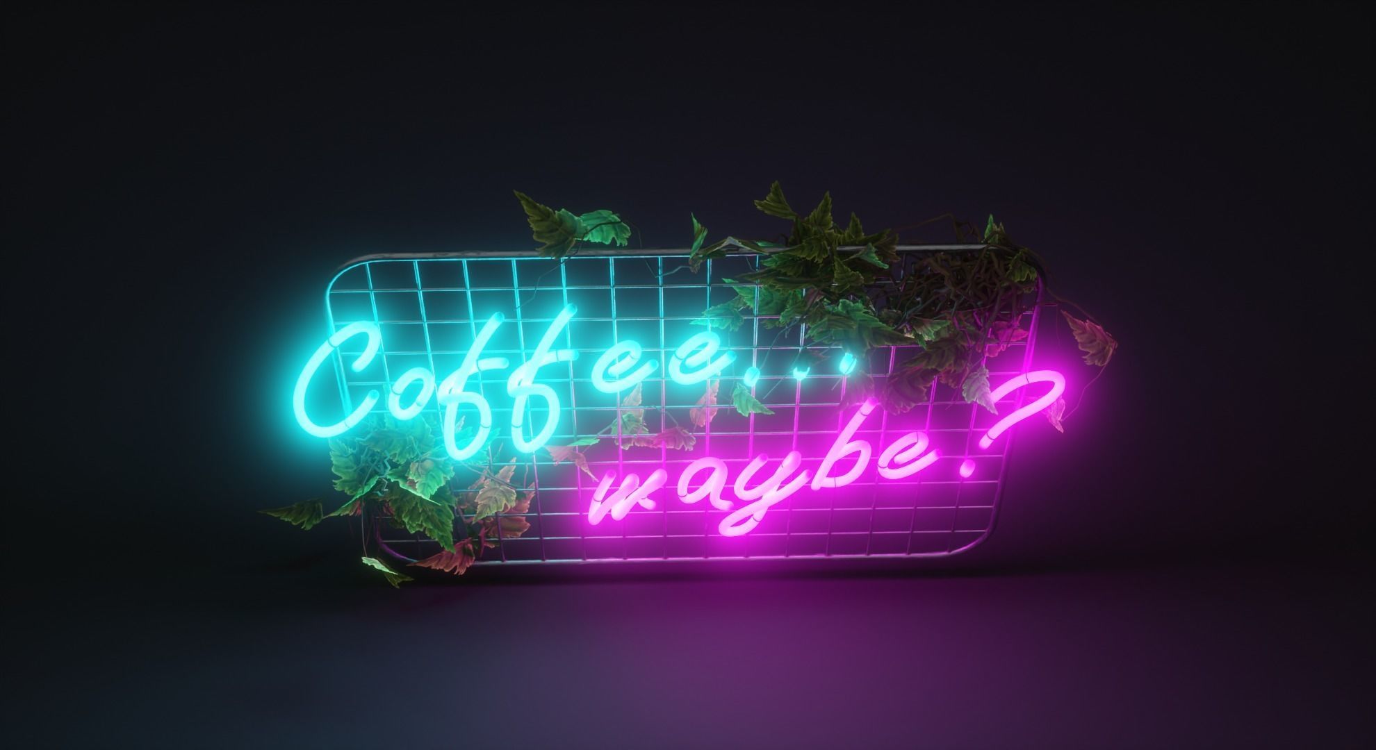 3D model Neon sign coffee maybe VR / AR / low-poly | CGTrader