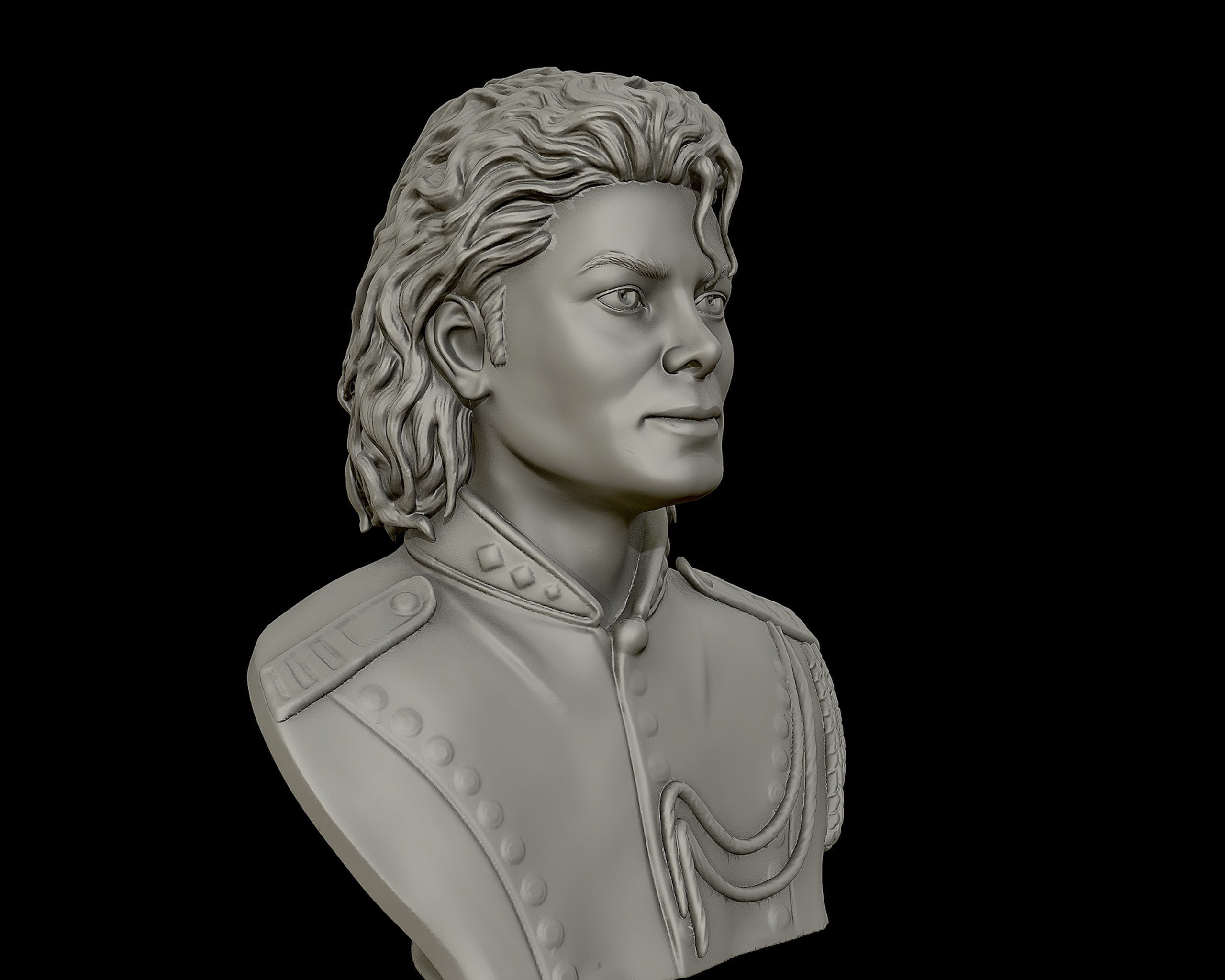 Michael Jackson Portrait Sculpture Model 2 3D model 3D printable | CGTrader