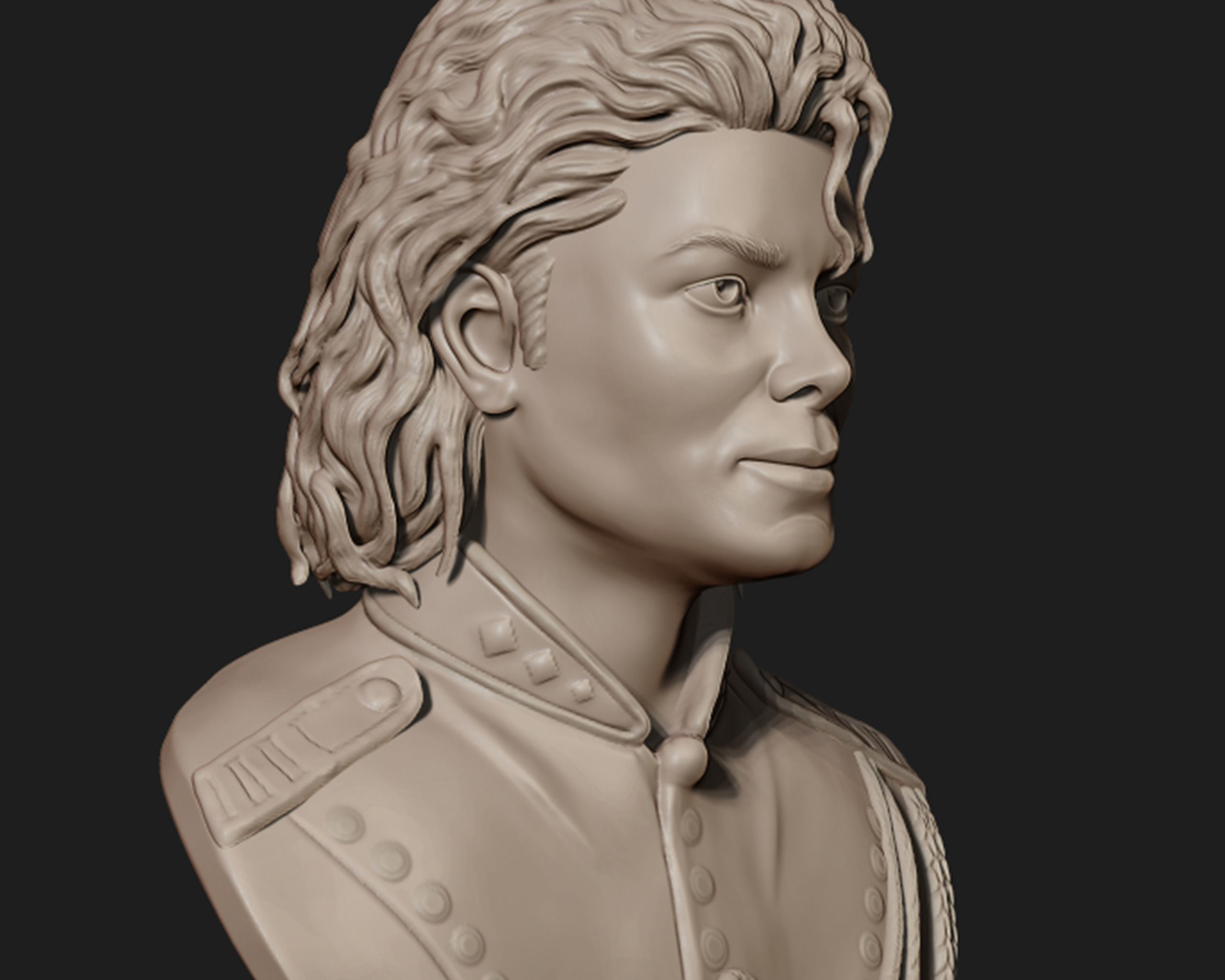 Michael Jackson Portrait Sculpture Model 2 3D model 3D printable | CGTrader