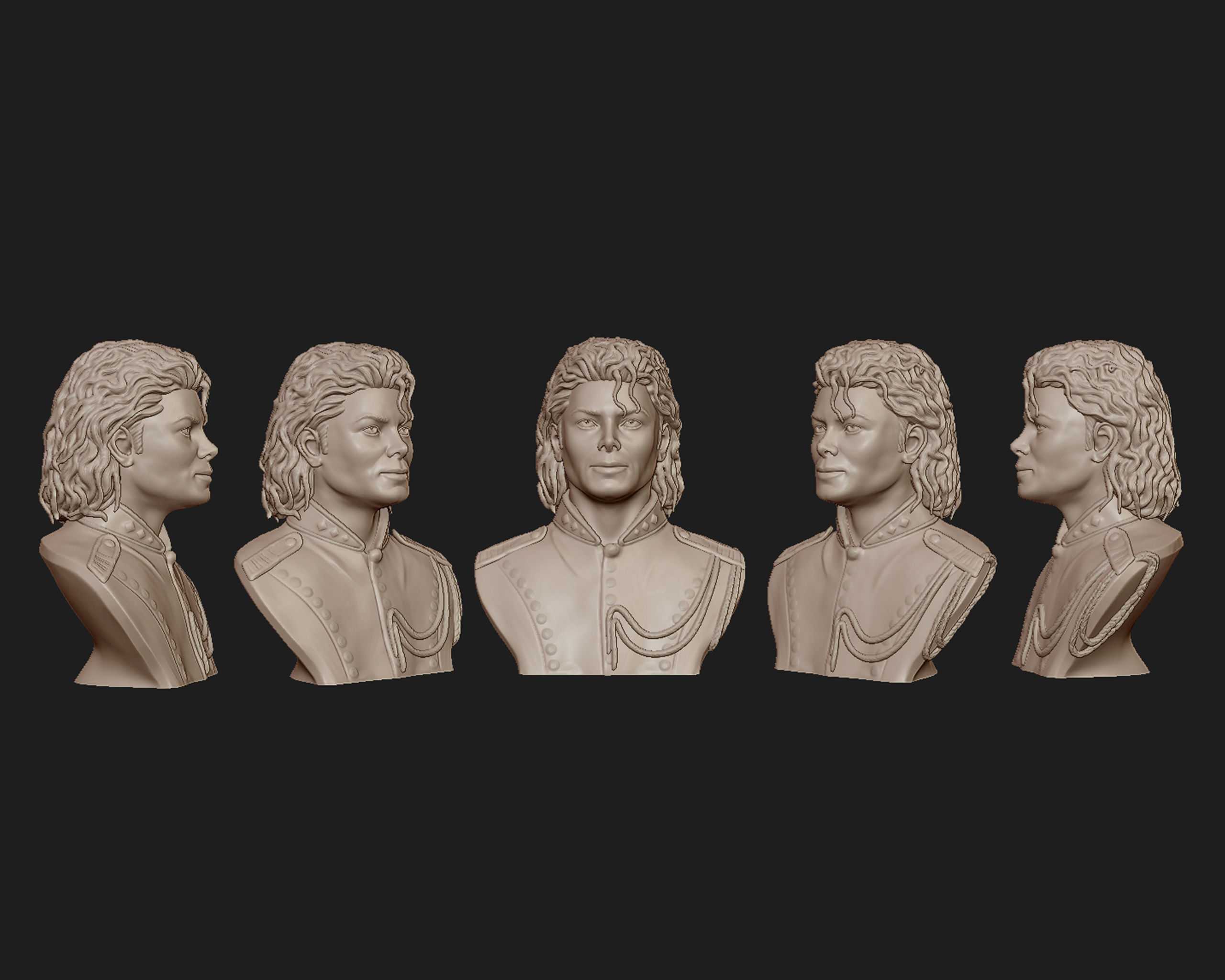 Michael Jackson Portrait Sculpture Model 2 3D model 3D printable | CGTrader