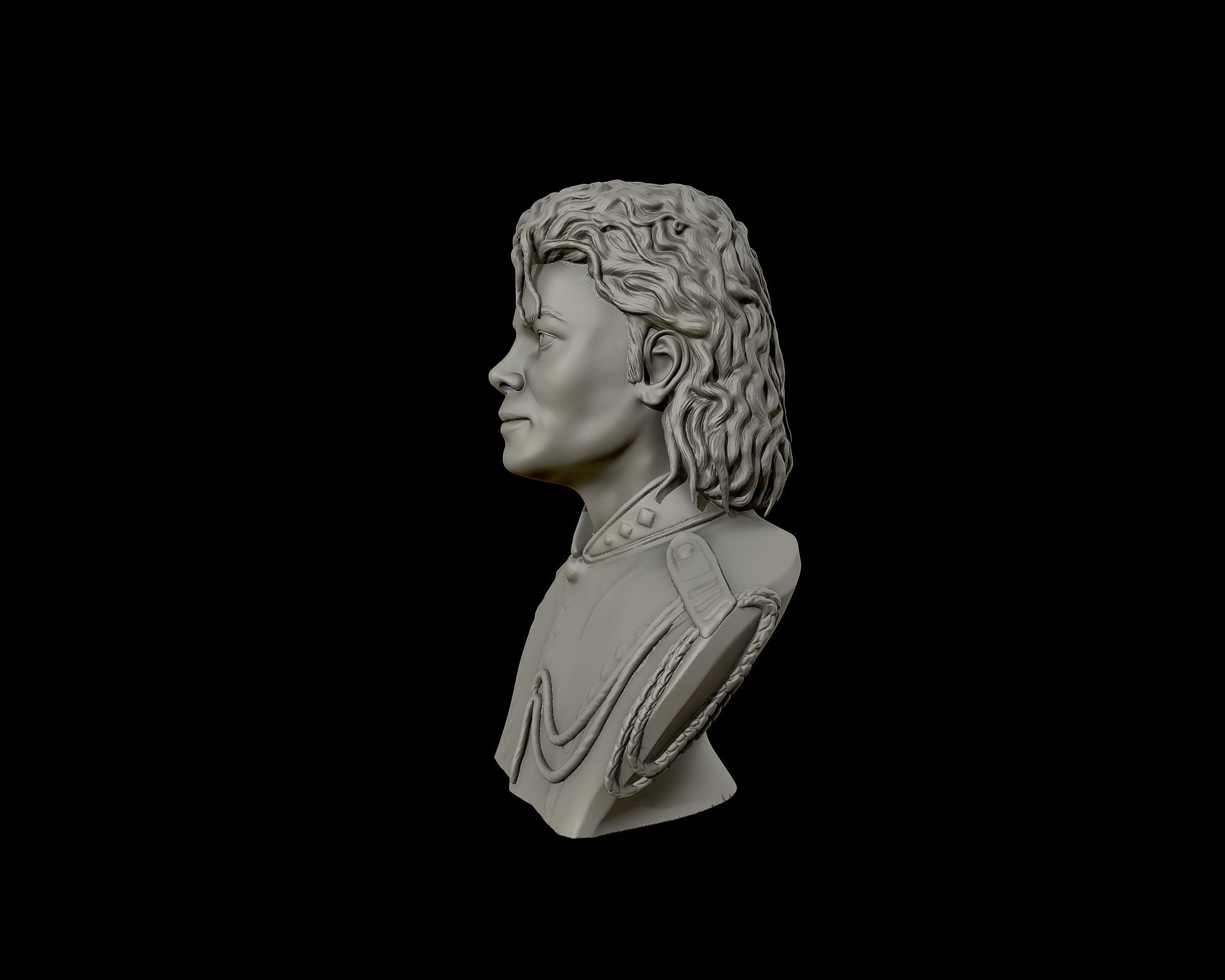 Michael Jackson Portrait Sculpture Model 2 3D model 3D printable | CGTrader