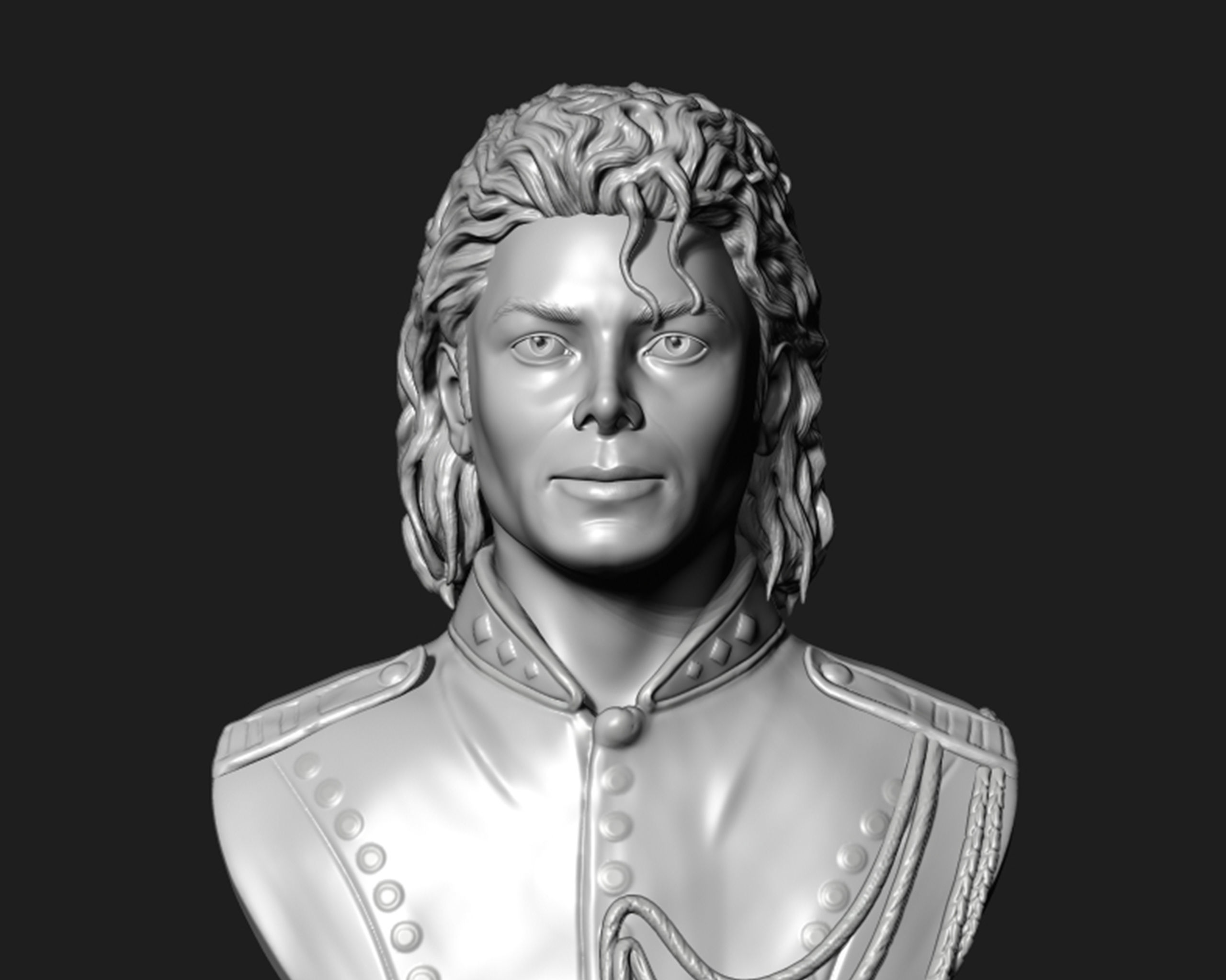 Michael Jackson Portrait Sculpture Model 2 3D model 3D printable | CGTrader