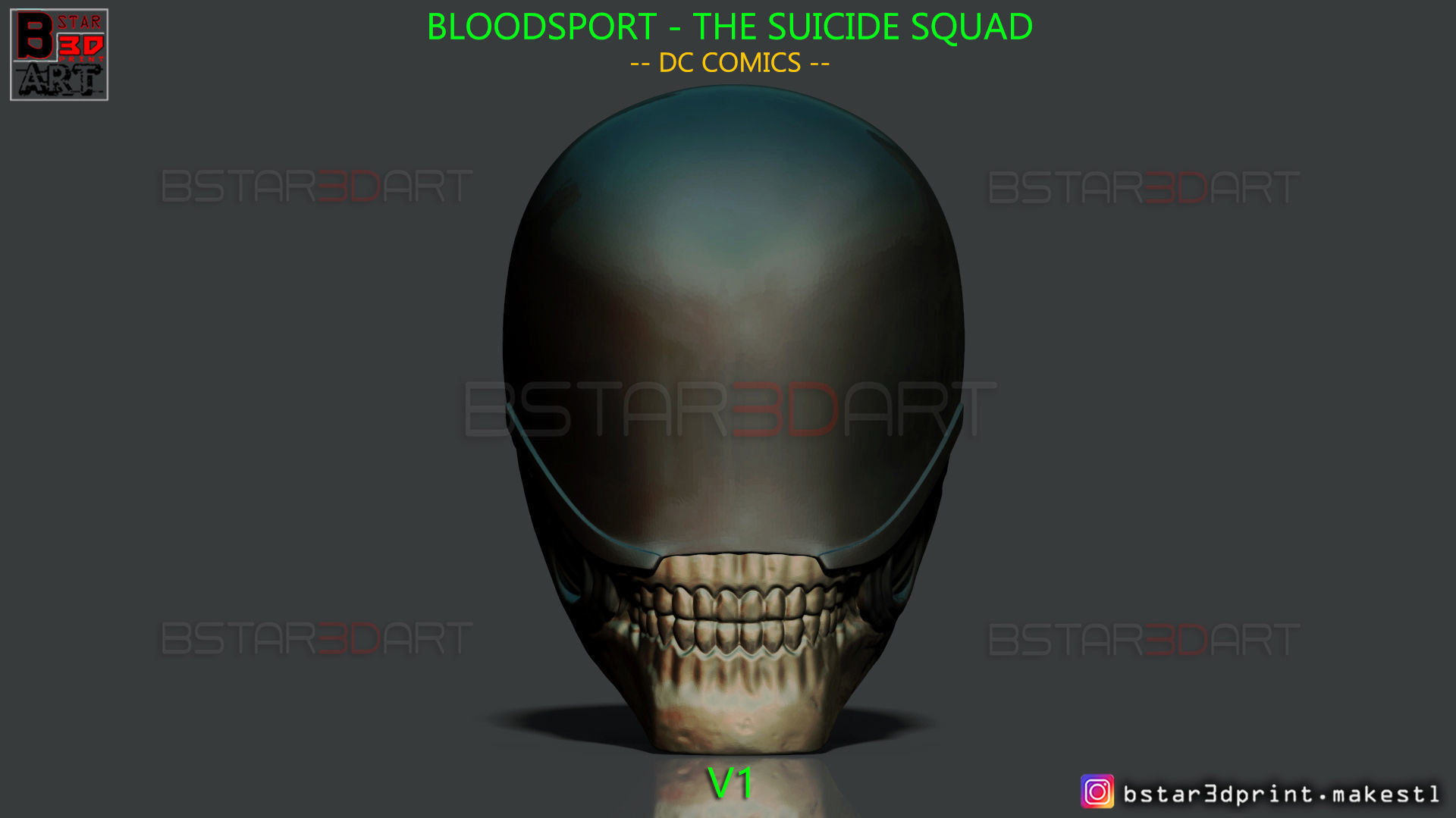 Bloodsport Mask - The Suicide Squad - DC Comics cosplay 3D model 3D ...