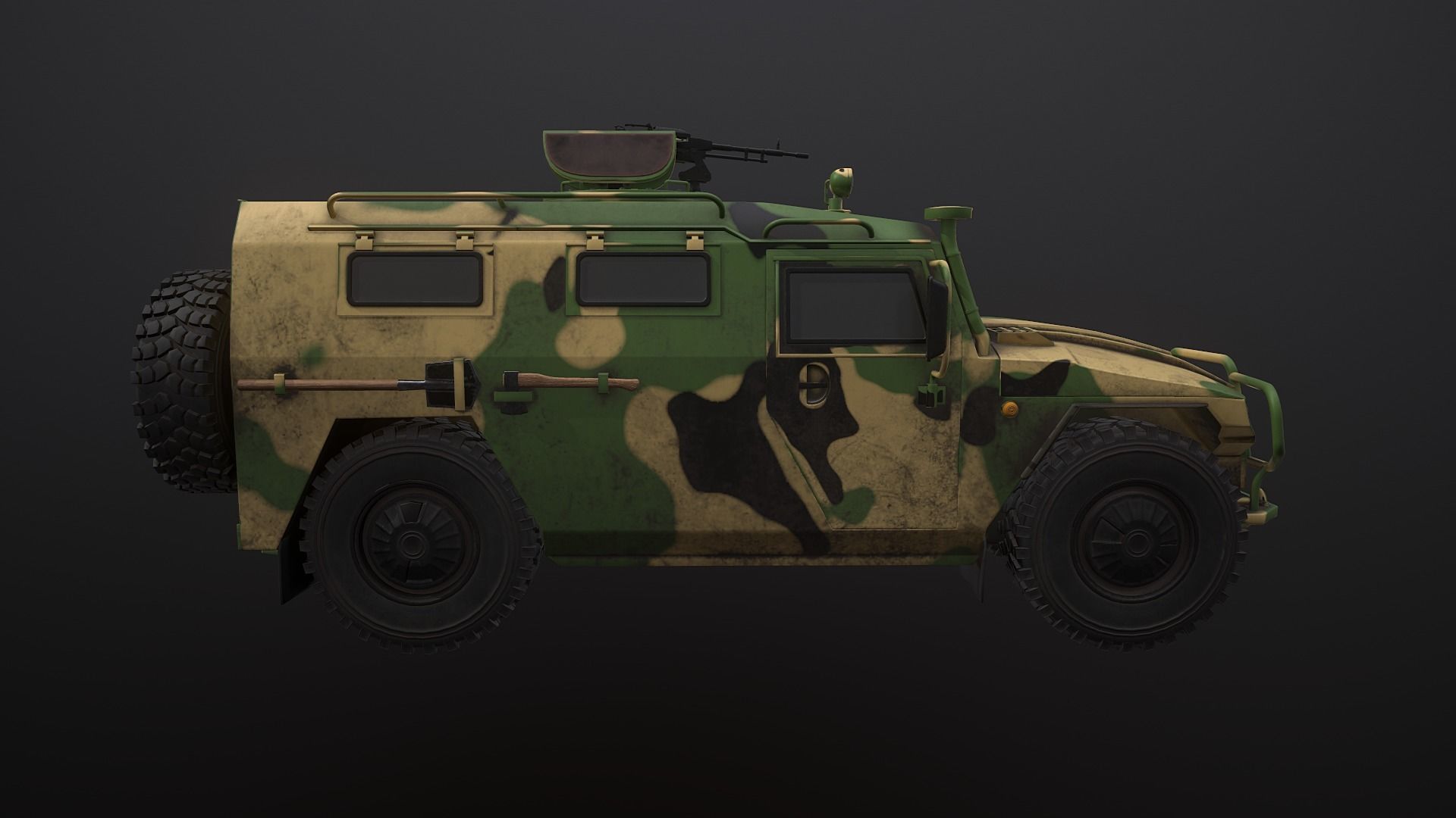 3D model Gaz Tiger 2330 Car VR / AR / low-poly | CGTrader