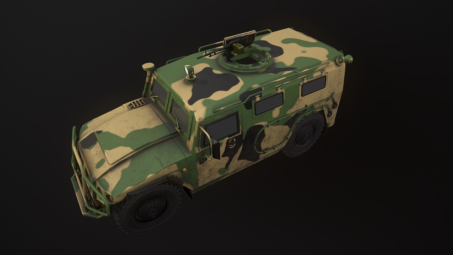 3D model Gaz Tiger 2330 Car VR / AR / low-poly | CGTrader