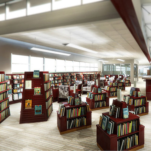 Library Kiosks and Shelves 3D model | CGTrader