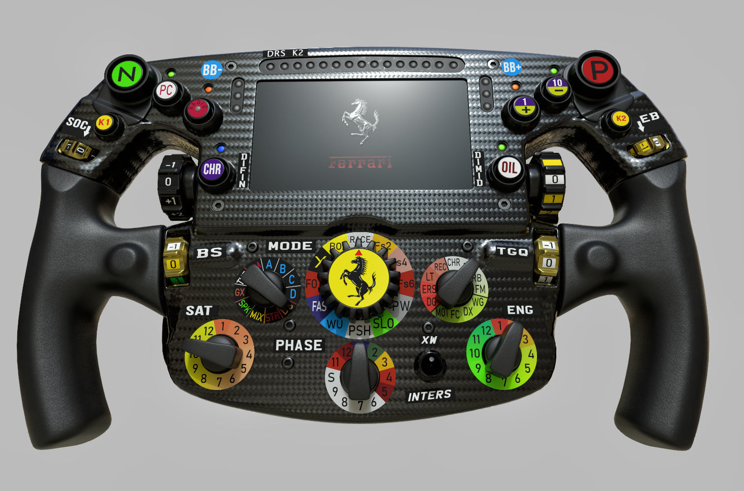 3D model F1 Ferrari Steering wheel VR / AR / low-poly | CGTrader