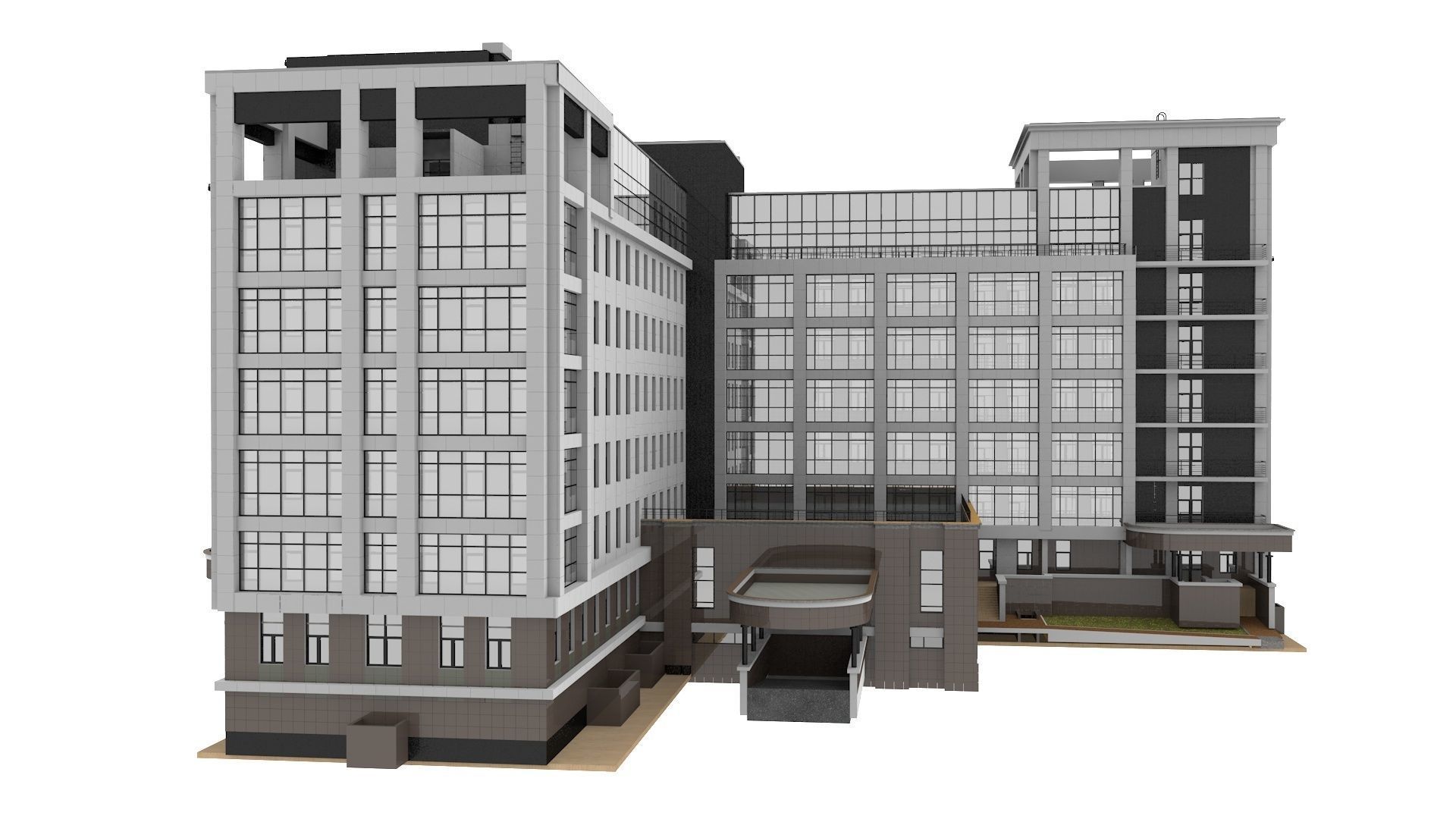 Urban Court Building 3D model | CGTrader
