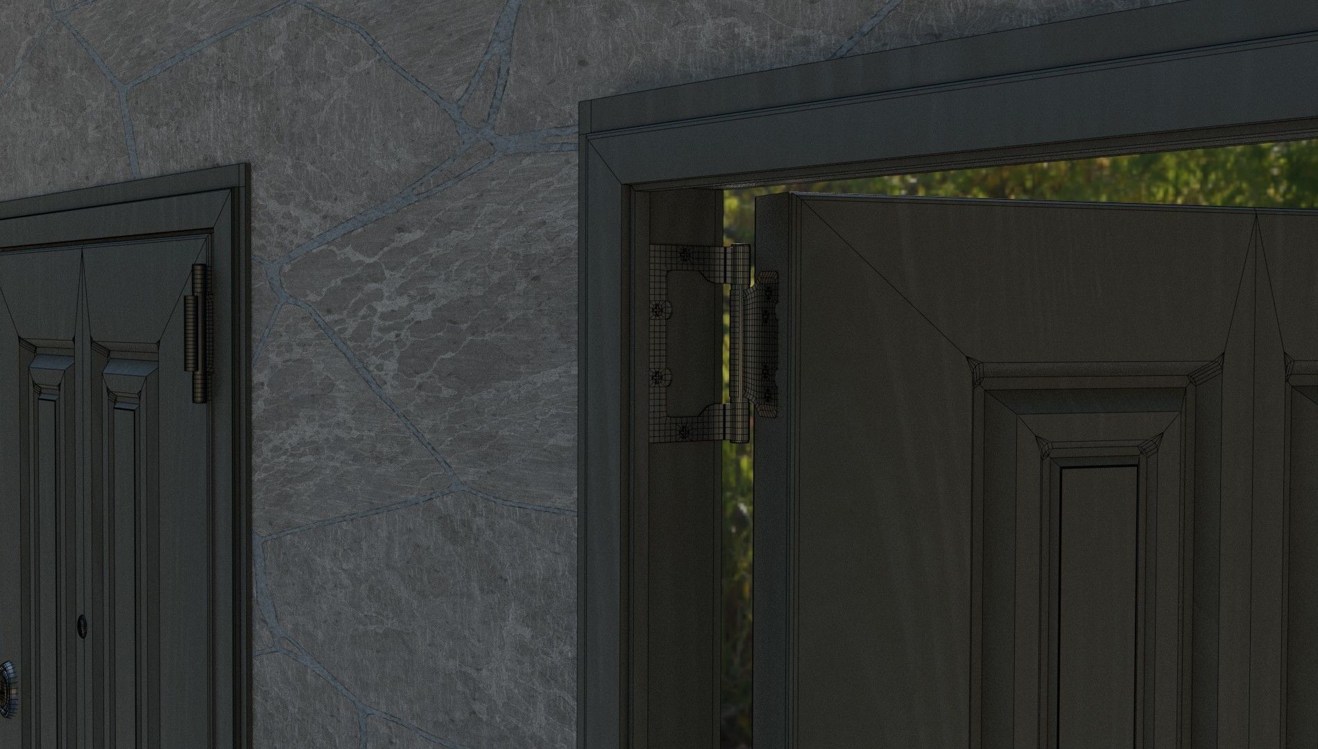 Low Poly Door 3D model | CGTrader