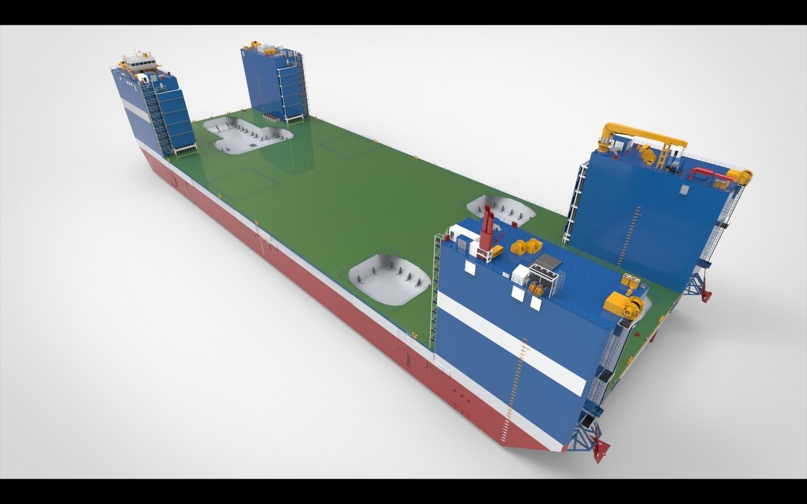 Floating dock 3 drydock 3D model | CGTrader