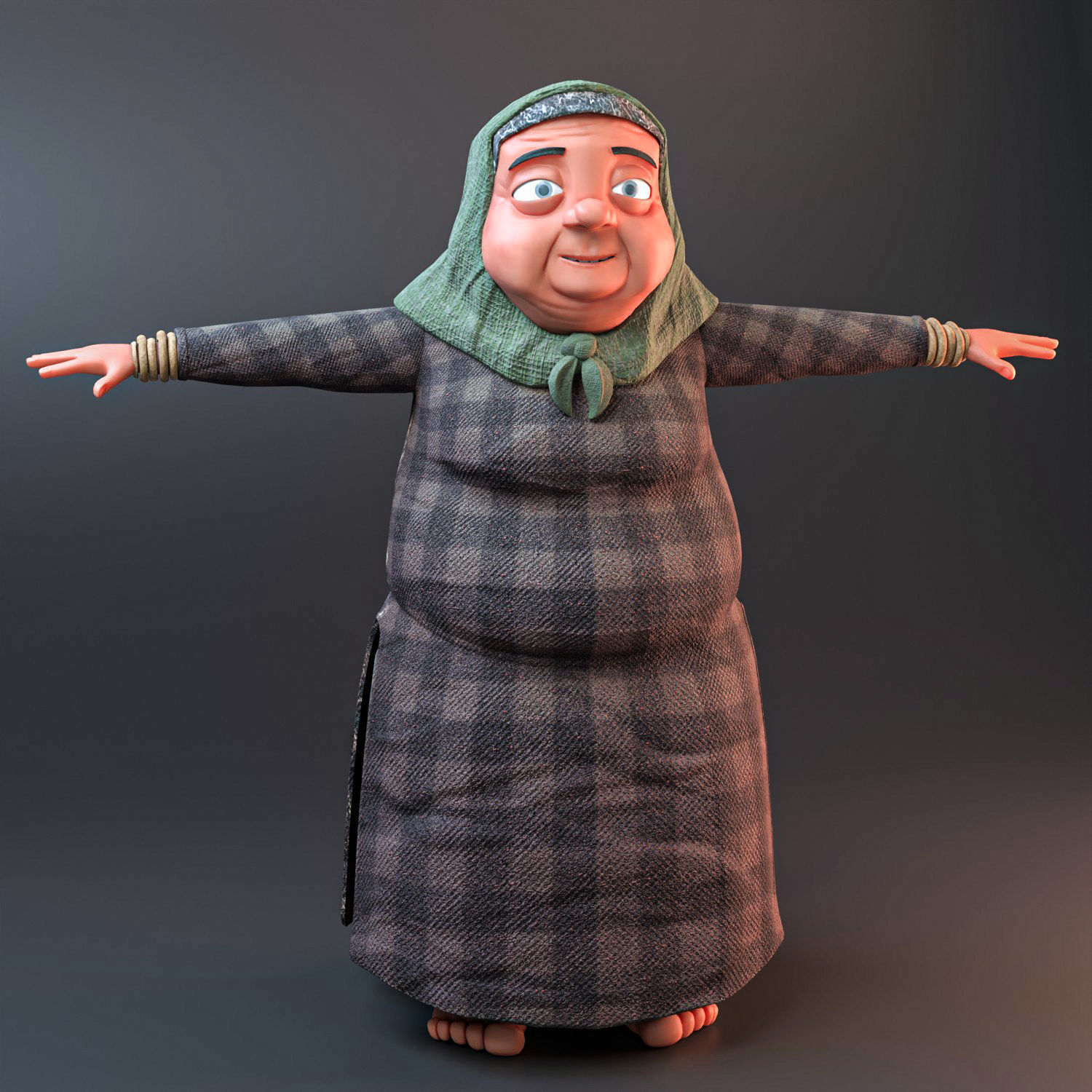 3D model Cartoonish Grandma VR / AR / low-poly | CGTrader