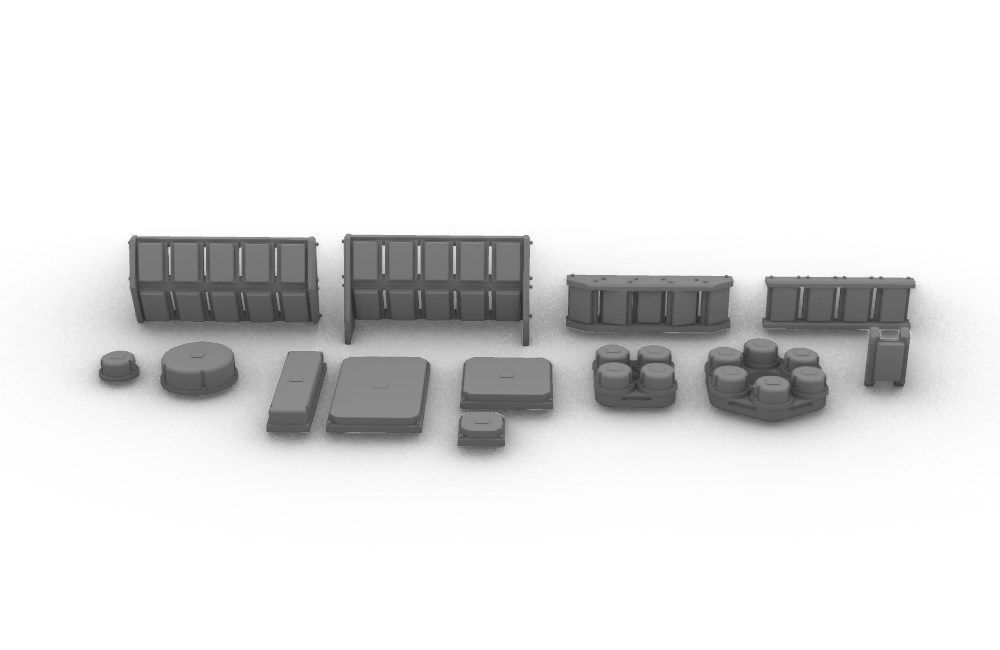 Receivers and Antennas Kitbash Pack 3D model 3D printable | CGTrader