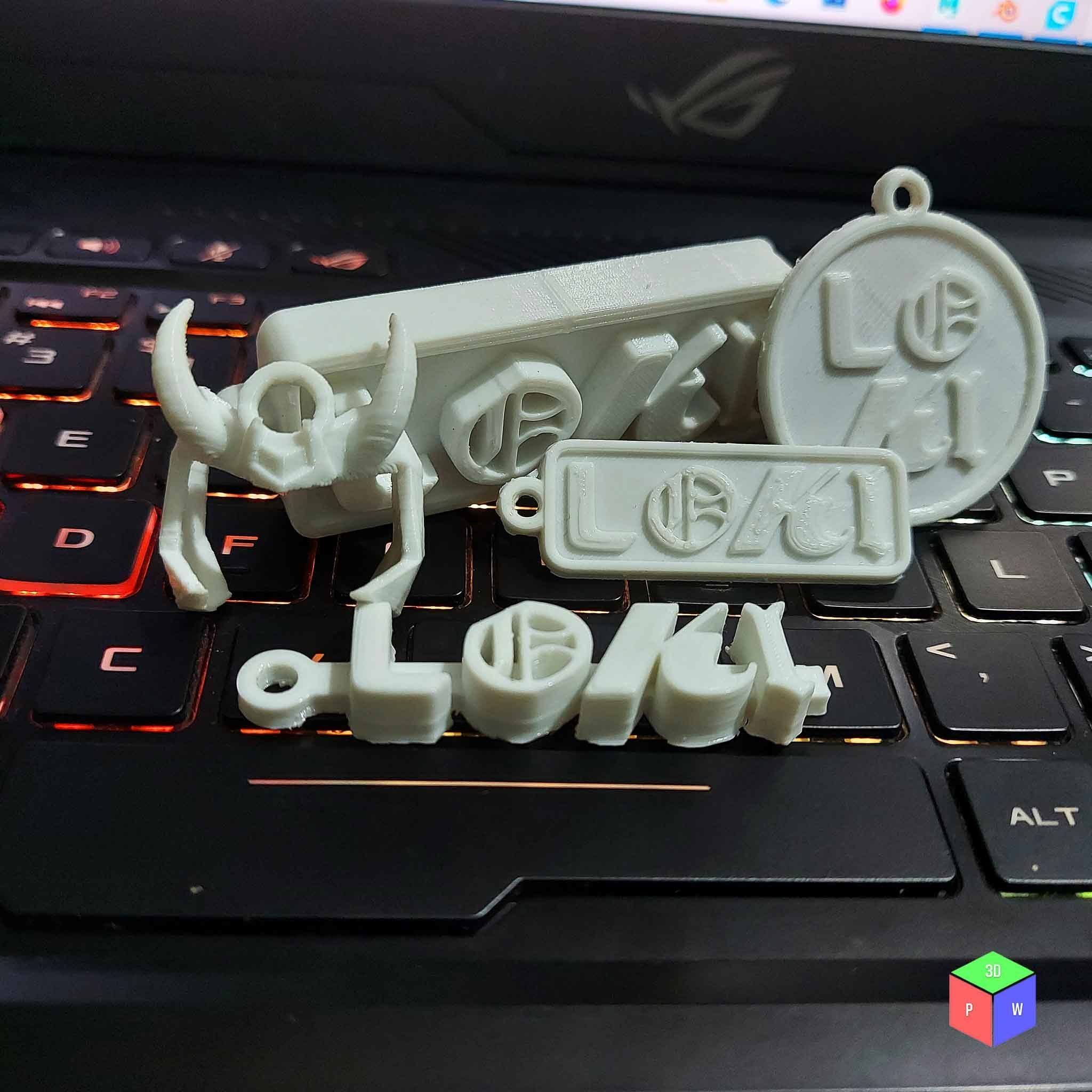 LOKI KEYRING SET OF 5 3D model 3D printable | CGTrader
