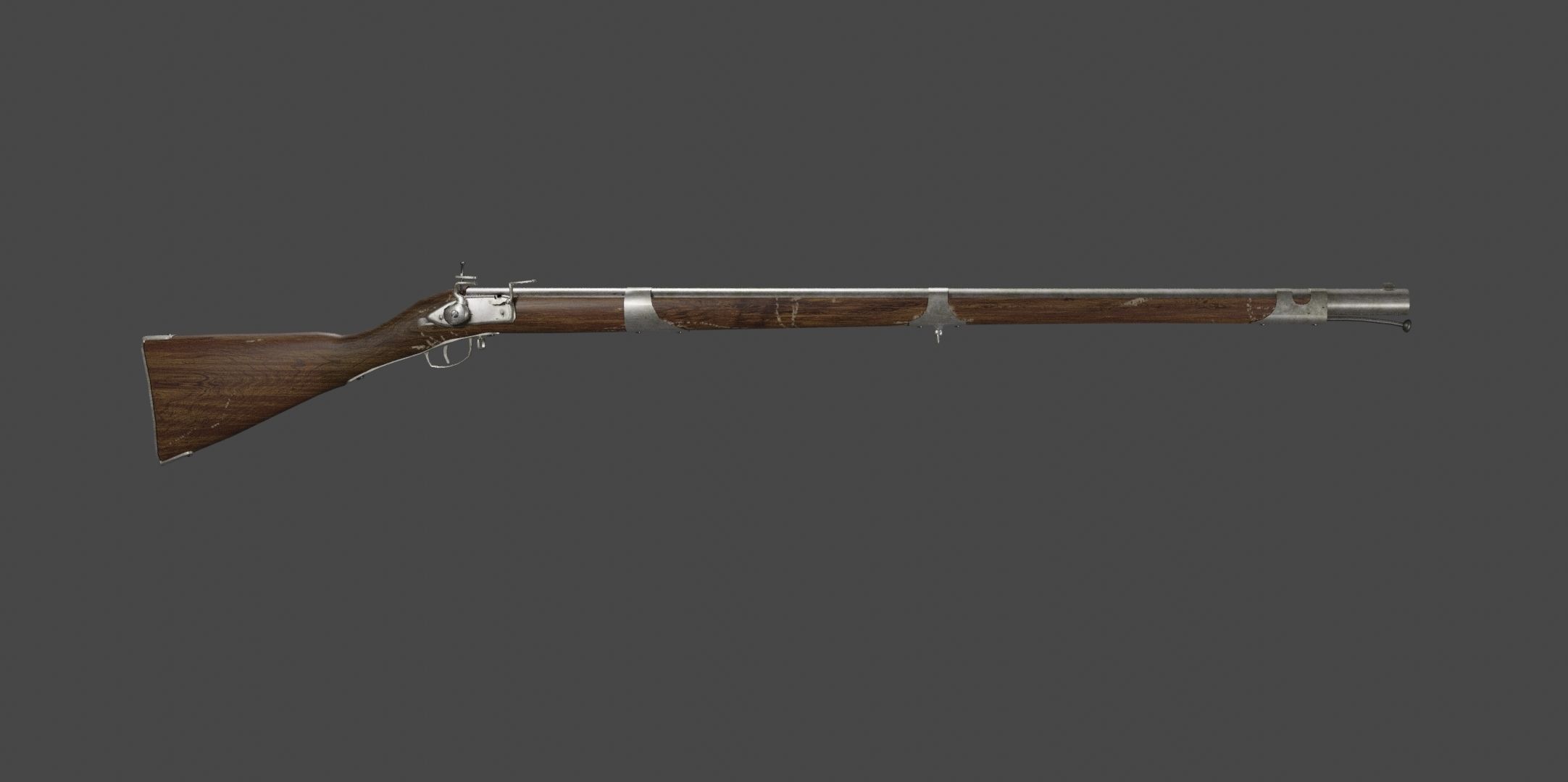 3D model lowpoly gameready musket rifle VR / AR / low-poly | CGTrader