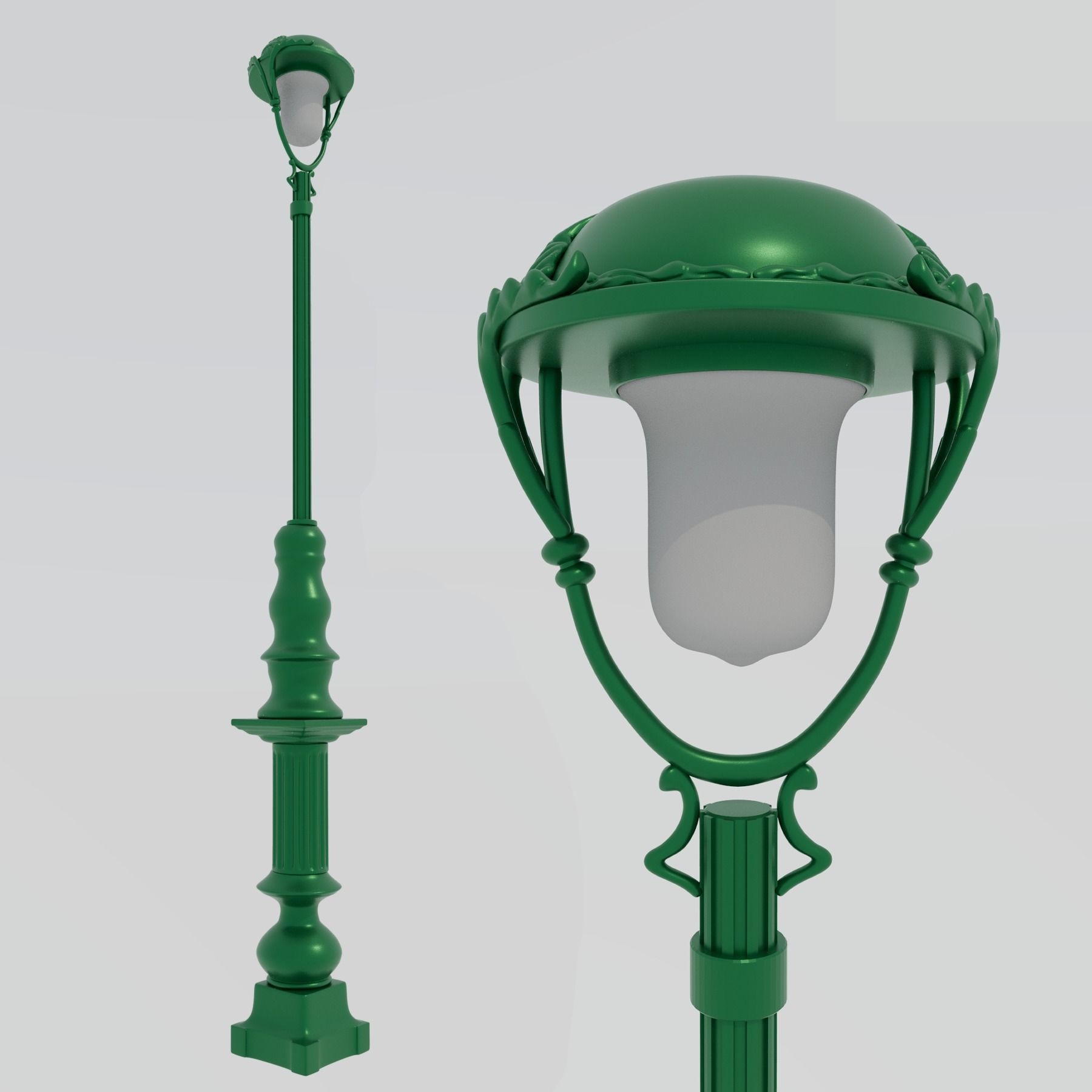 French Lamp Post 3D model | CGTrader