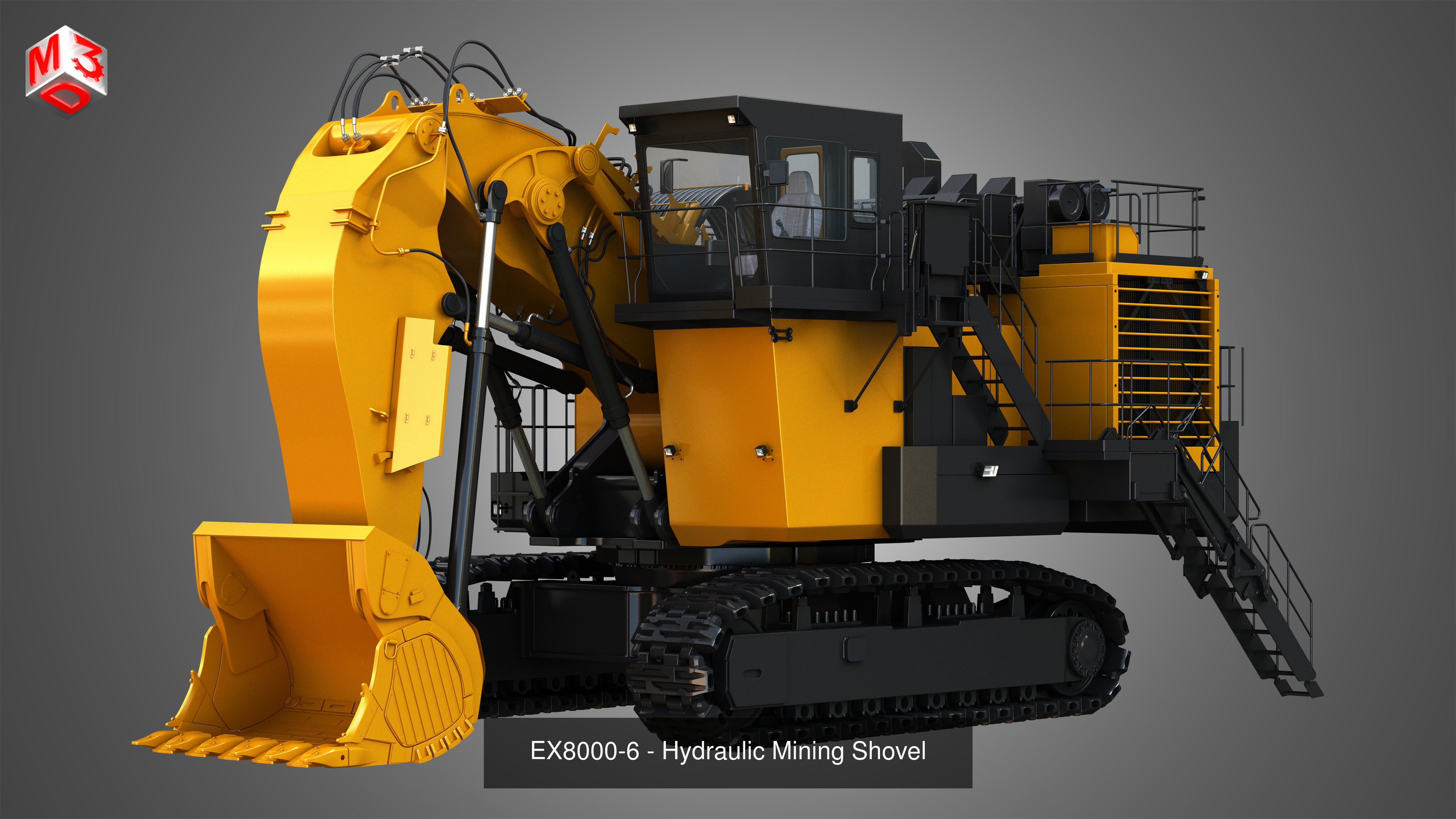 6030 FS - EX8000-6 - Mining Excavators and Shovels 4 in 1 3D Model ...