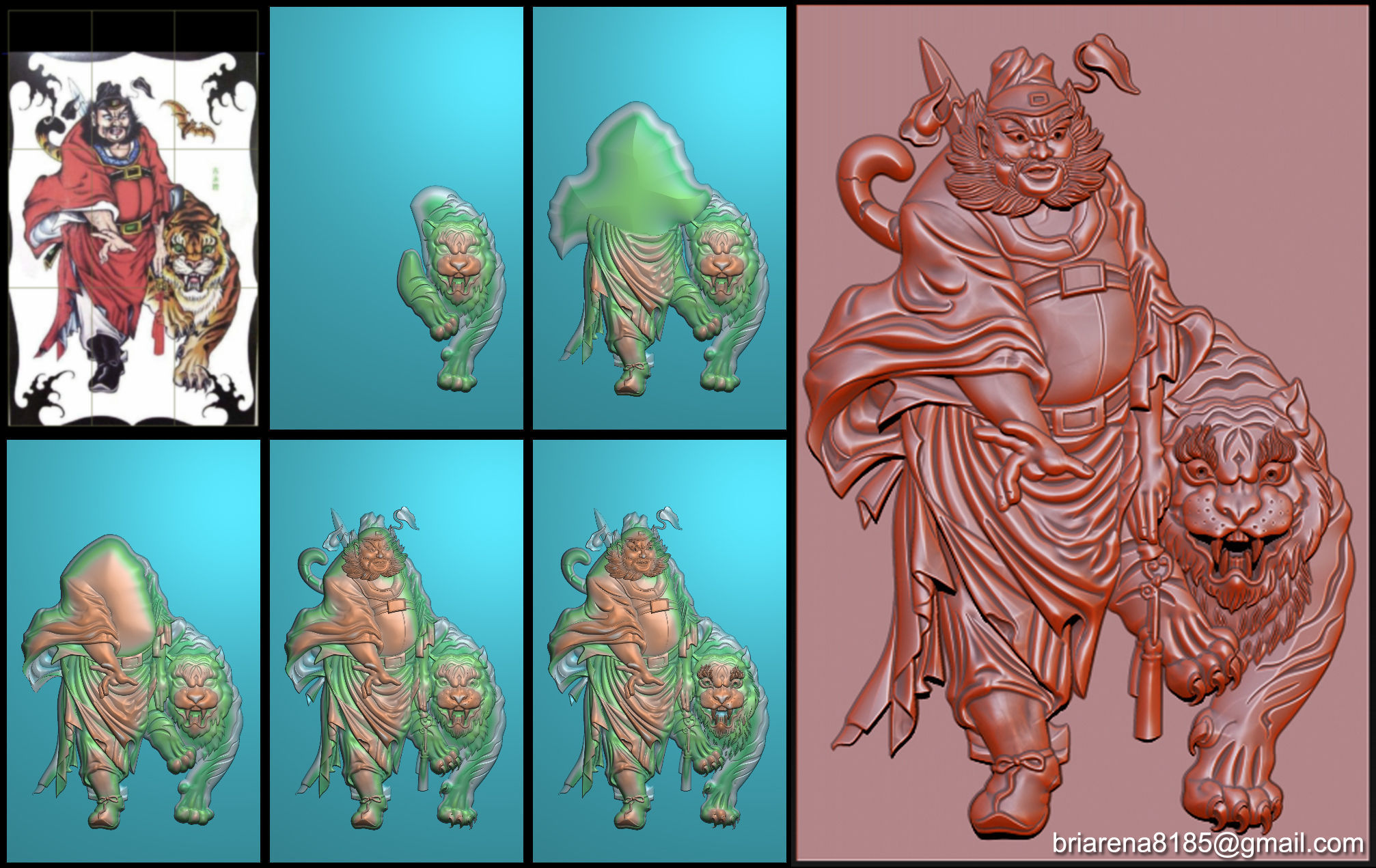 ZHONG KUI Asian Mythology 3D model 3D printable | CGTrader