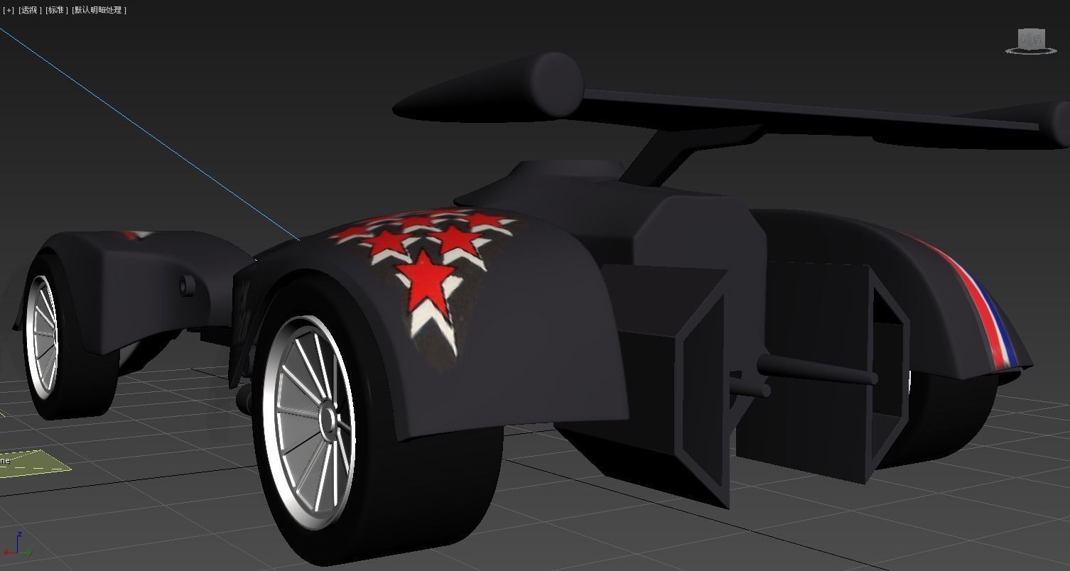 4WD model American team racing car 3D model | CGTrader