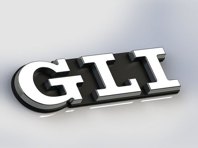 GLI VW Logo 3D model 3D printable | CGTrader