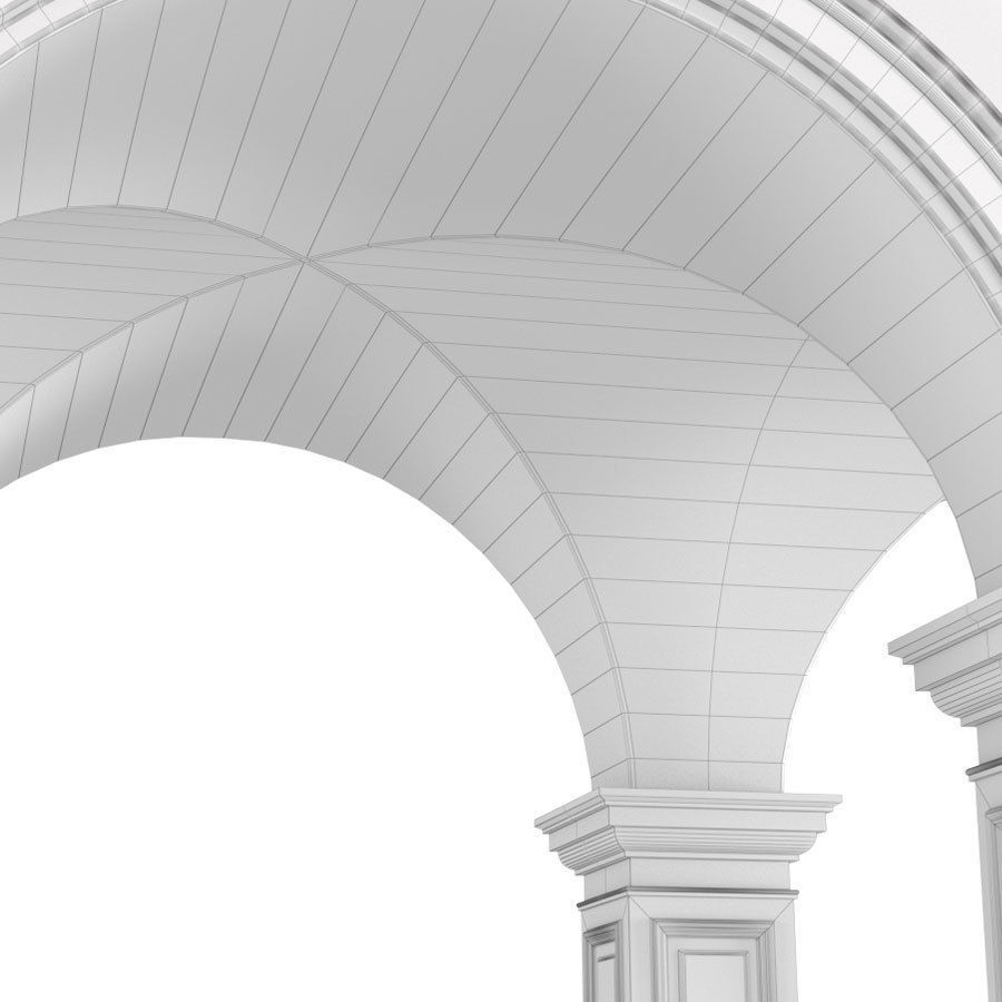 Arched Vaulted Gallery 3D model | CGTrader