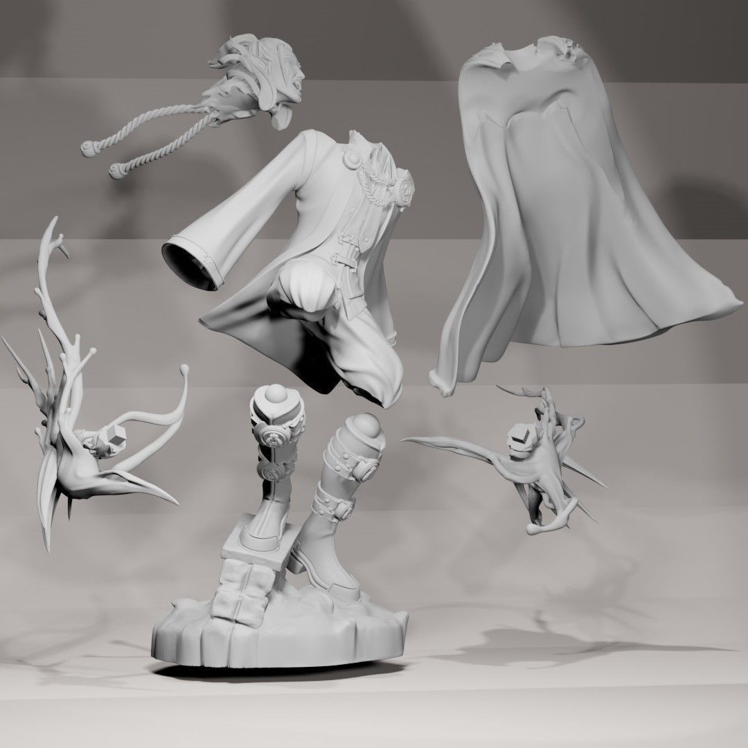 Bloodthirsty Warlock 75mm printable gaming miniature 3D model 3D ...