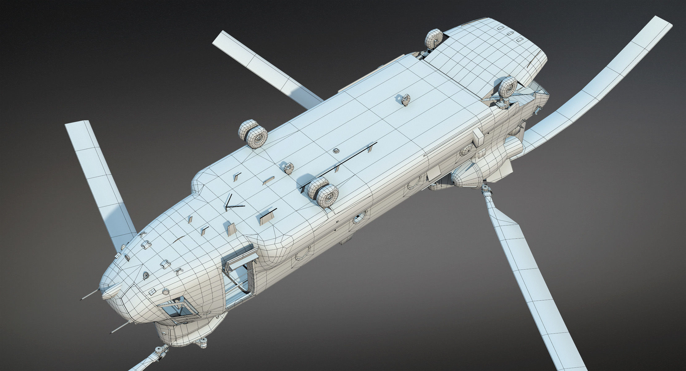 3D model CH-47 Chinook Wrecked VR / AR / low-poly | CGTrader