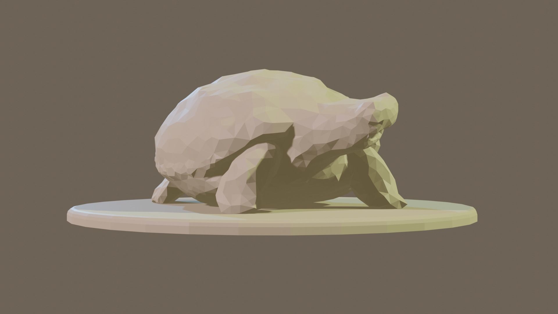 Print Ready Low Poly Turtle Model - Low Poly Turtle Statue - 3D model ...