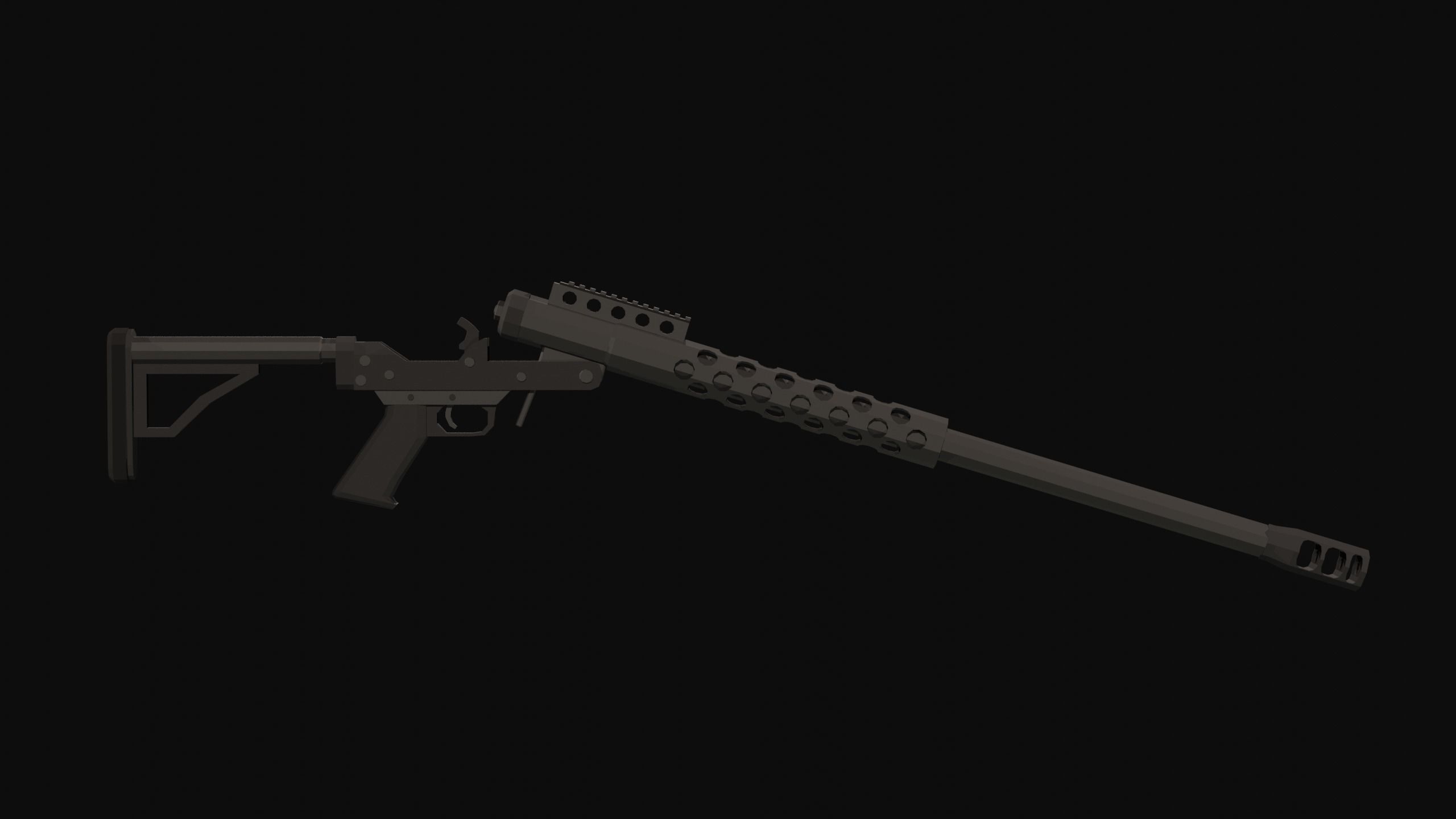 3D model RN-50 Low Poly rifle VR / AR / low-poly | CGTrader