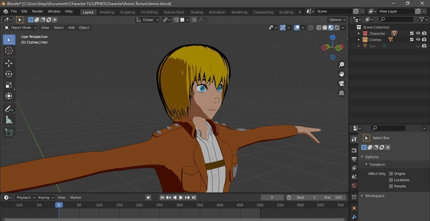 Armin AttackOnTitian free 3D model | CGTrader