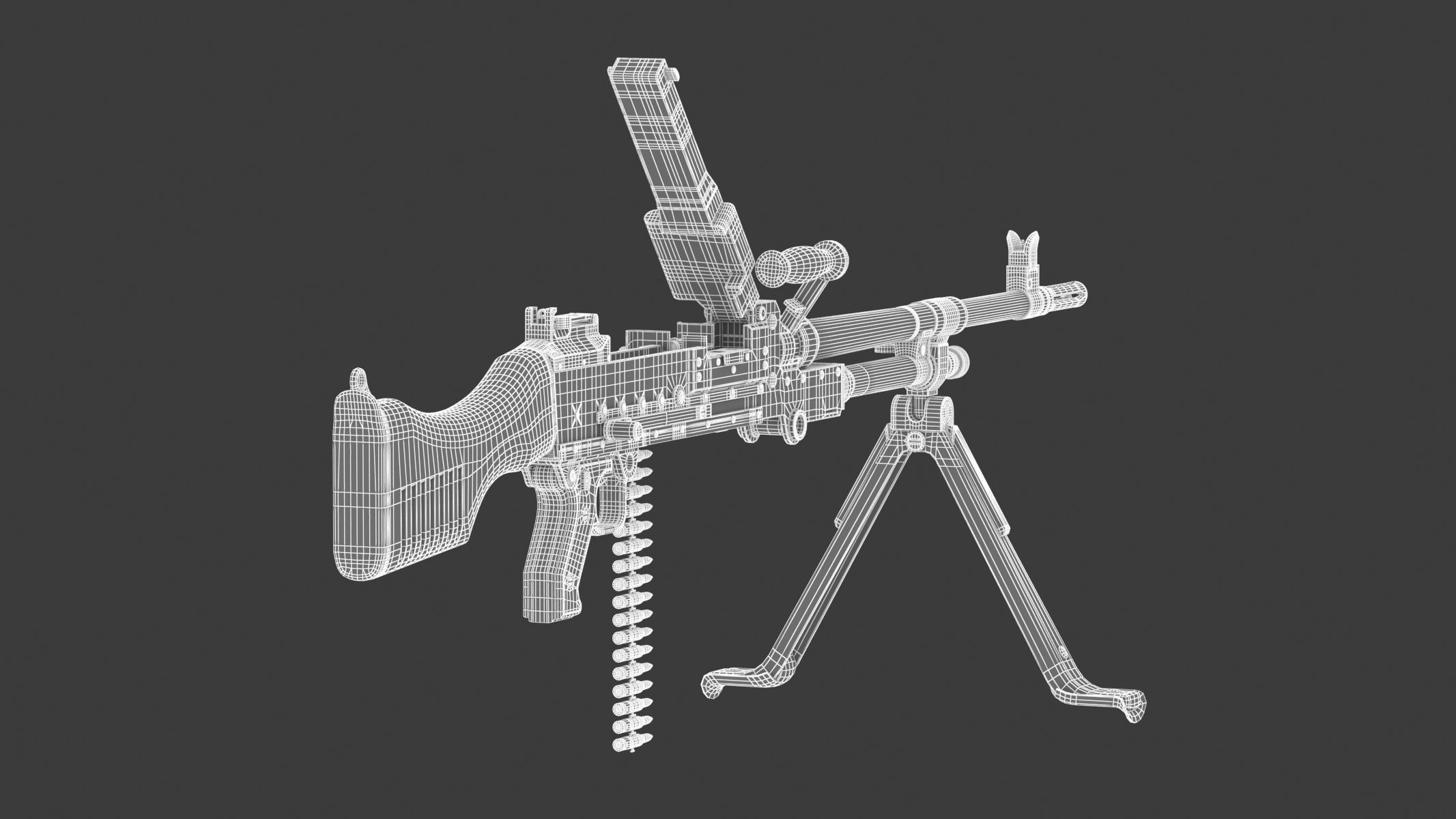 FN MAG Machine Gun 3D model | CGTrader