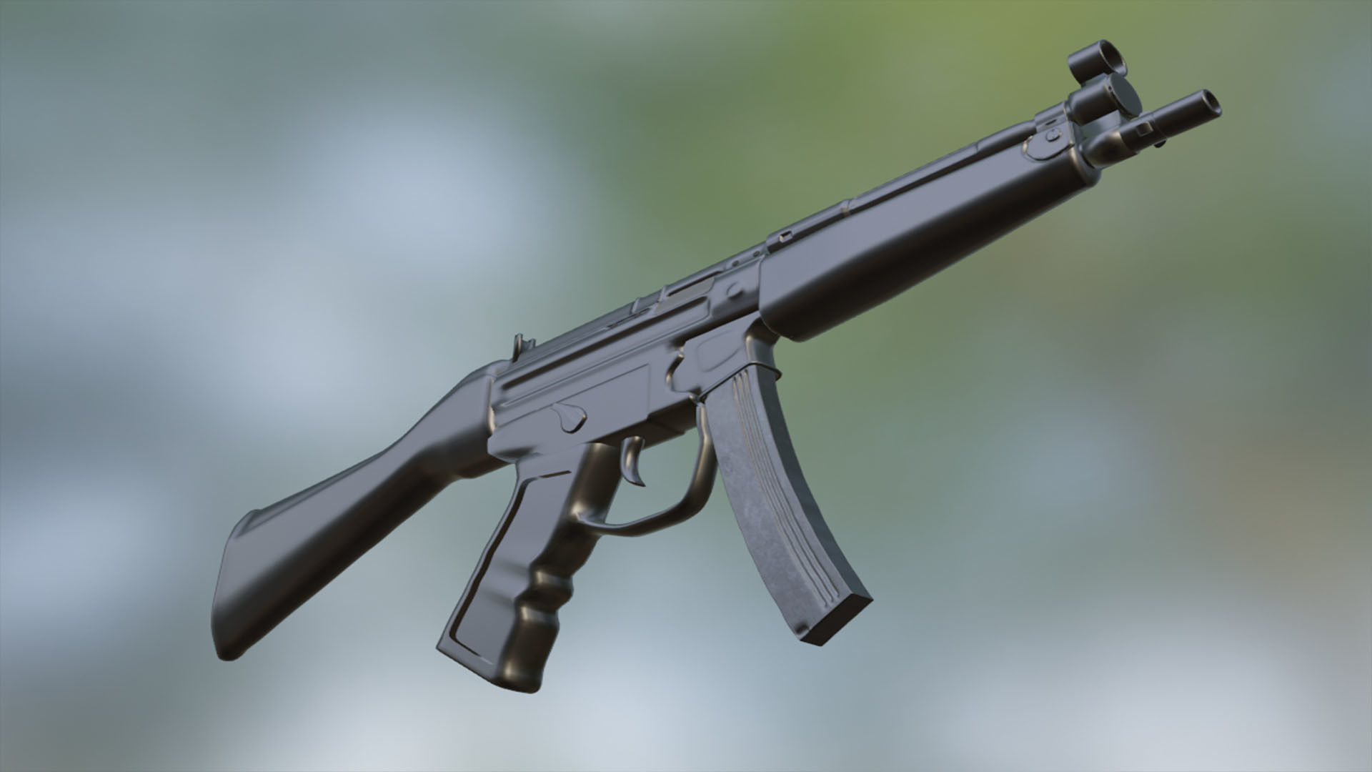 3D model MP5 Submachine Gun VR / AR / low-poly | CGTrader