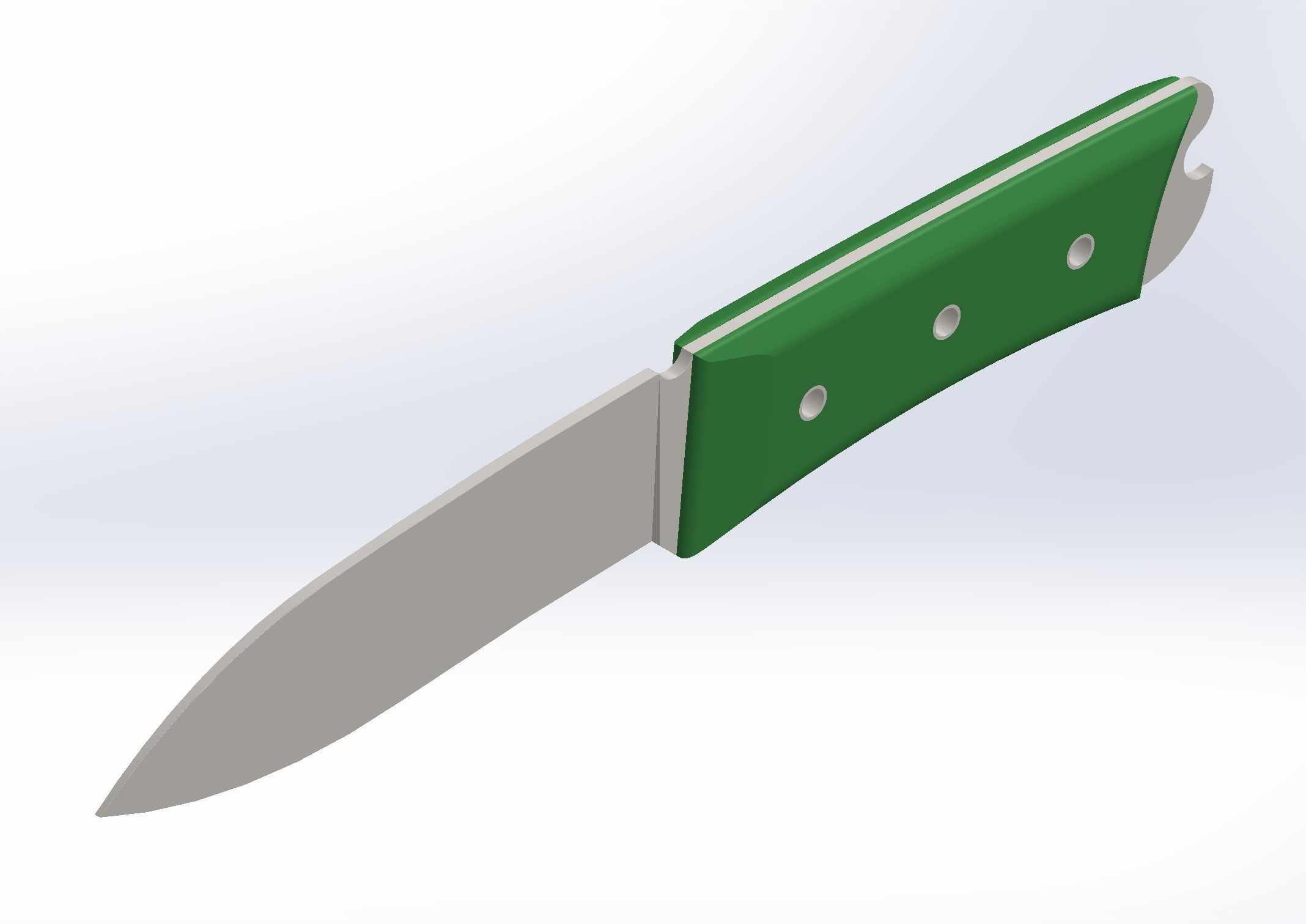 Knife Design 1 - SolidWorks CAD Model 3D model rigged | CGTrader