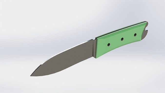 Knife Design 1 - SolidWorks CAD Model 3D model rigged | CGTrader