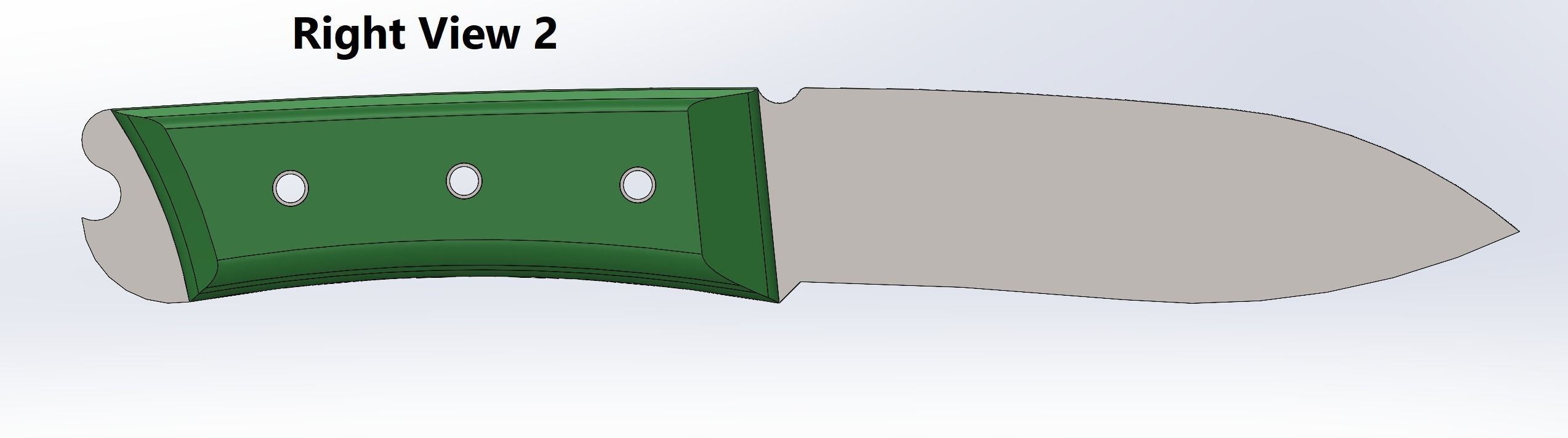 Knife Design 1 - SolidWorks CAD Model 3D model rigged | CGTrader