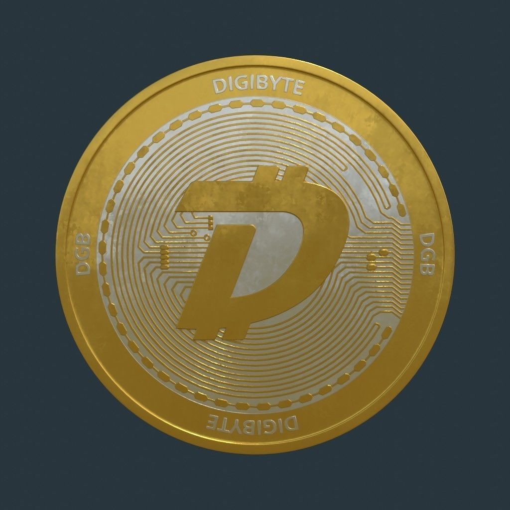 DigiByte DGB - Cryptocurrency Coin 3D model | CGTrader