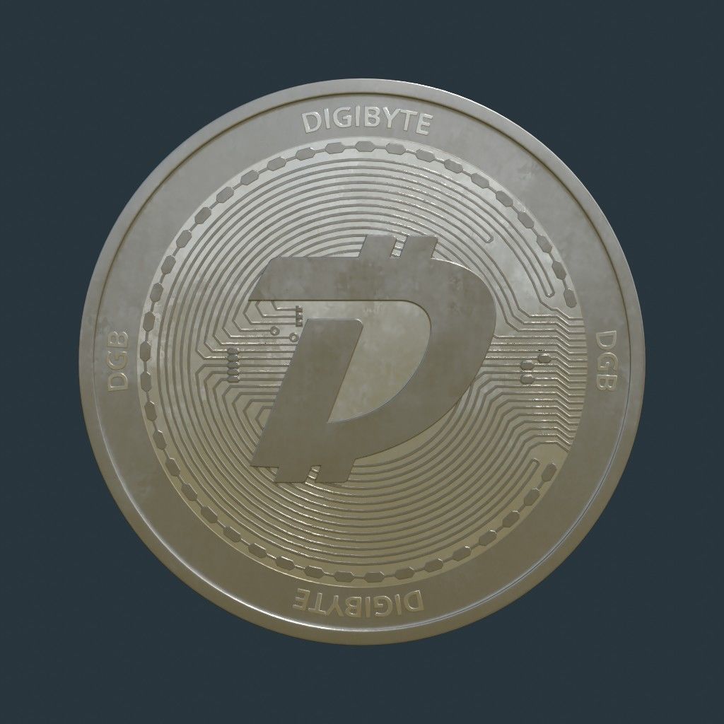 DigiByte DGB - Cryptocurrency Coin 3D model | CGTrader